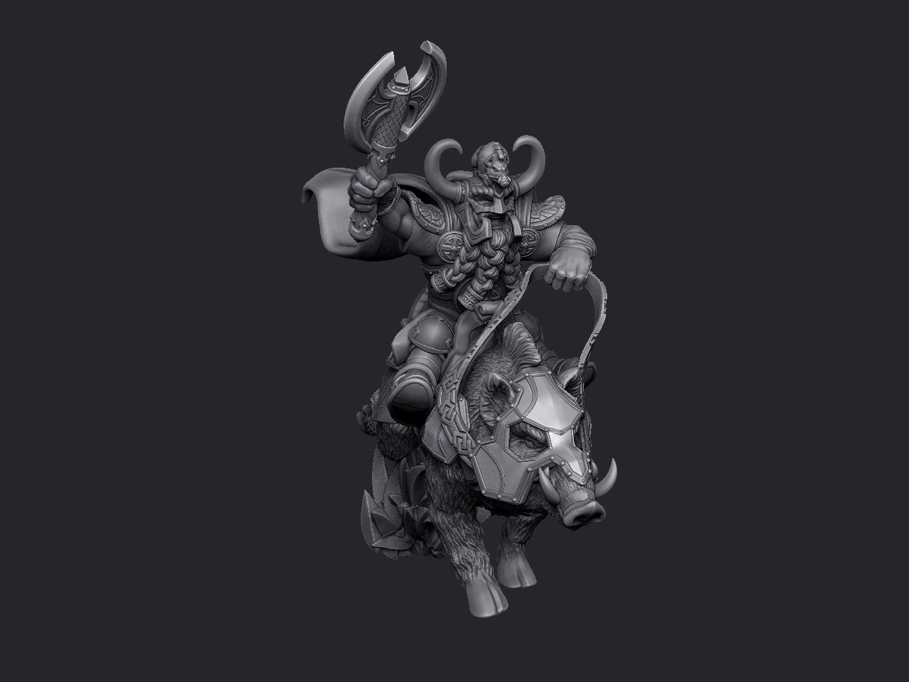 ArtStation - dwarf boar-rider