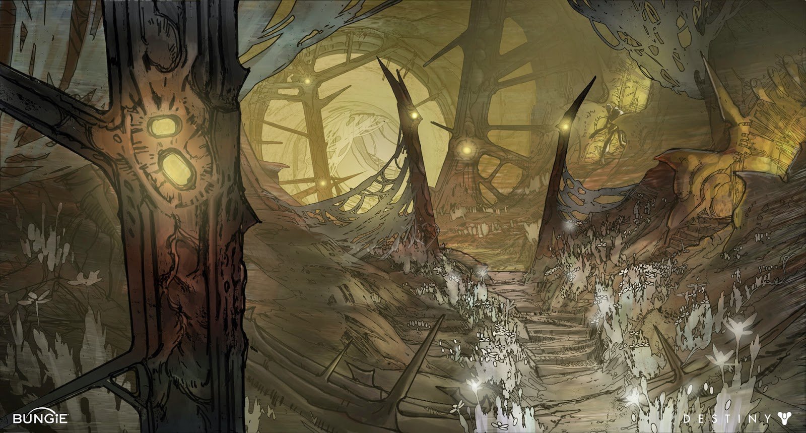 ArtStation - Destiny: Hive Architecture Linework