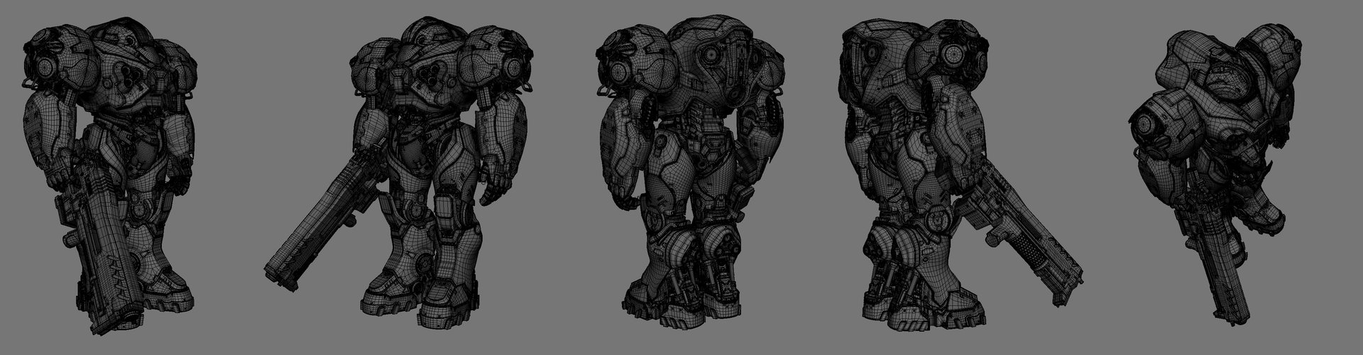 Alessandro Manzani - WIP. Umojan guard from StarCraft II fan art.