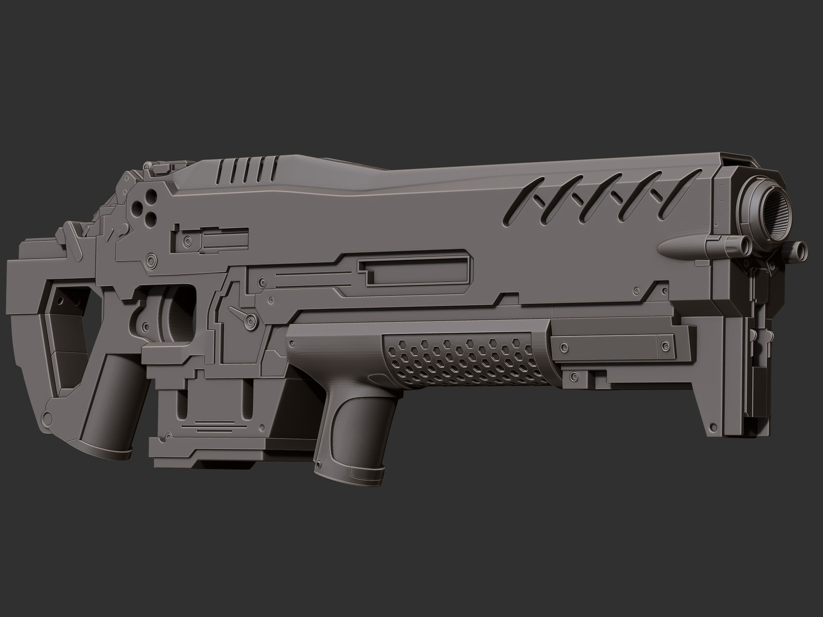 Alessandro Manzani - WIP. Umojan guard from StarCraft II fan art.