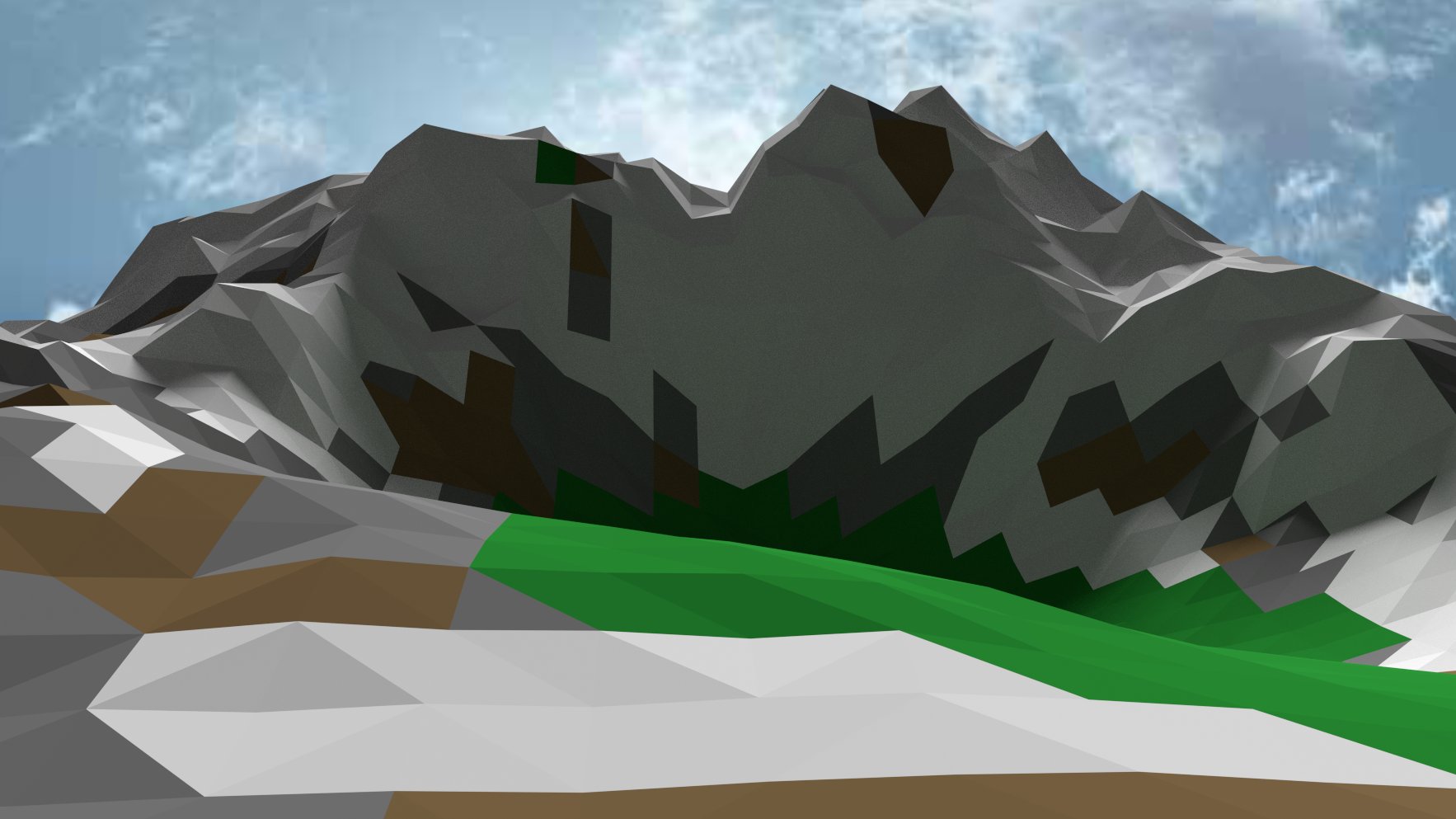 ArtStation - Low Poly Mountains Scene