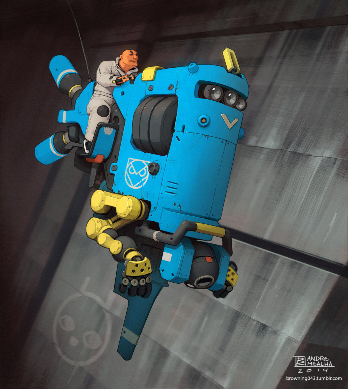 ArtStation - Flying industrial robo thing
