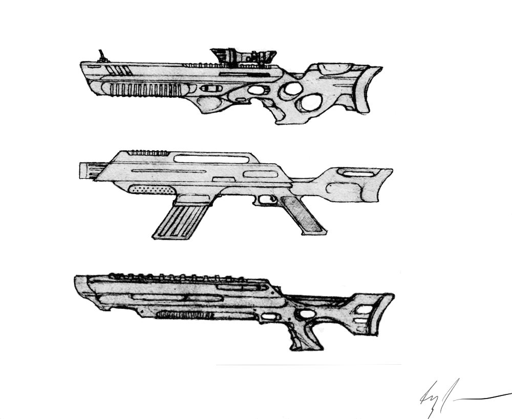 ArtStation - Plasma Rifle Concepts for Rogue Games