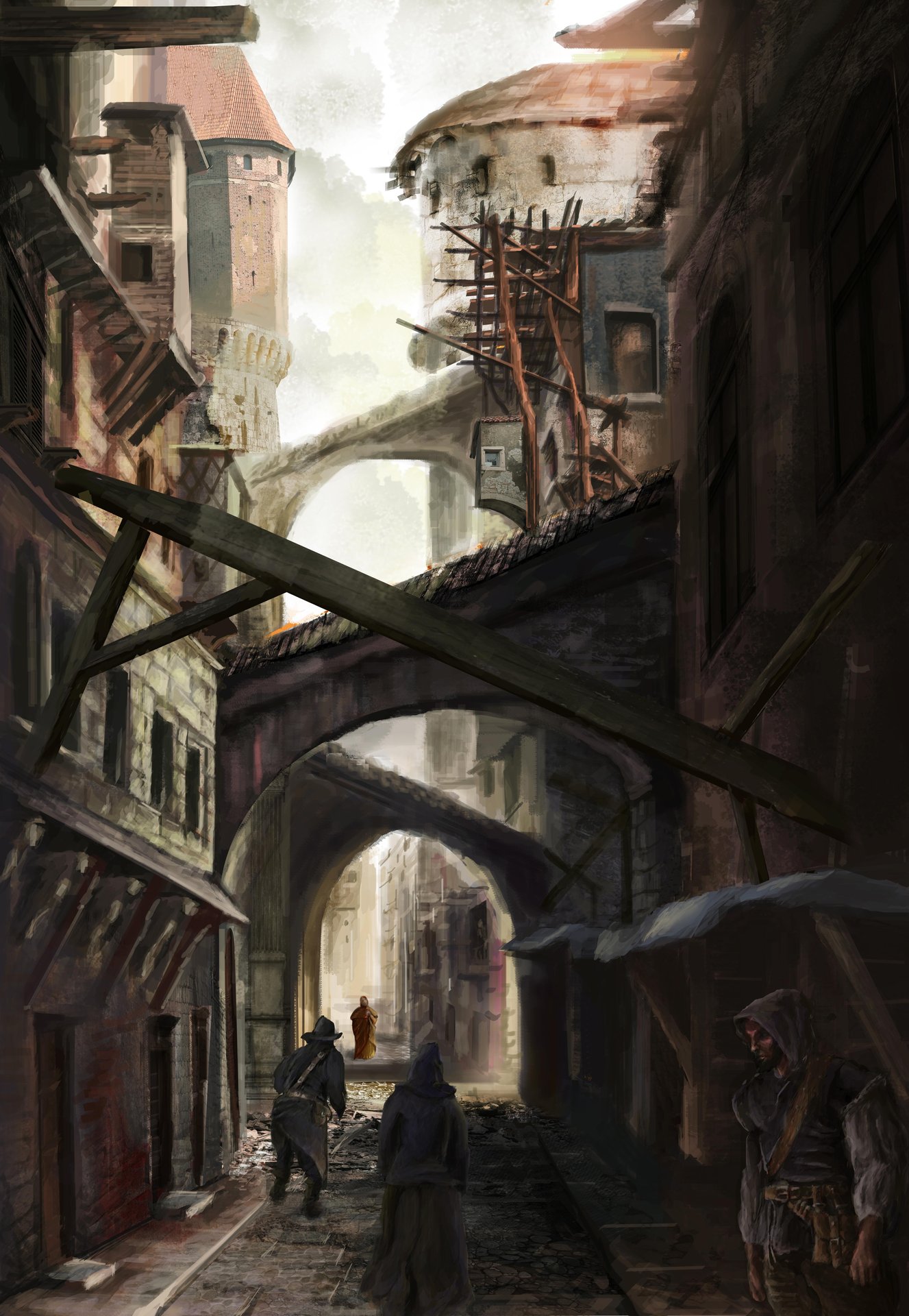 ArtStation - Medieval Street (Tutorial of an illustration by Richard ...