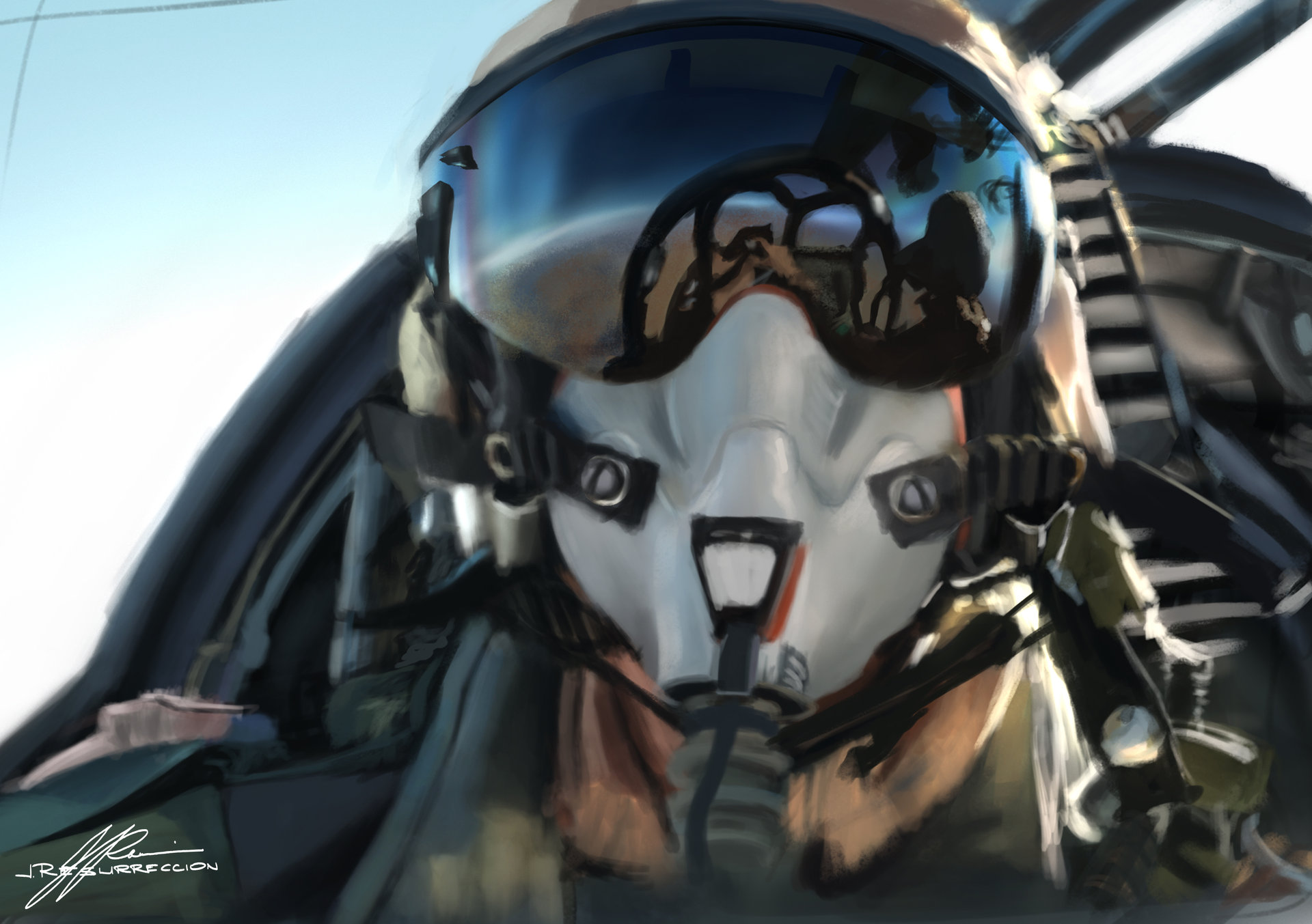 ArtStation - Pilot sketch 2