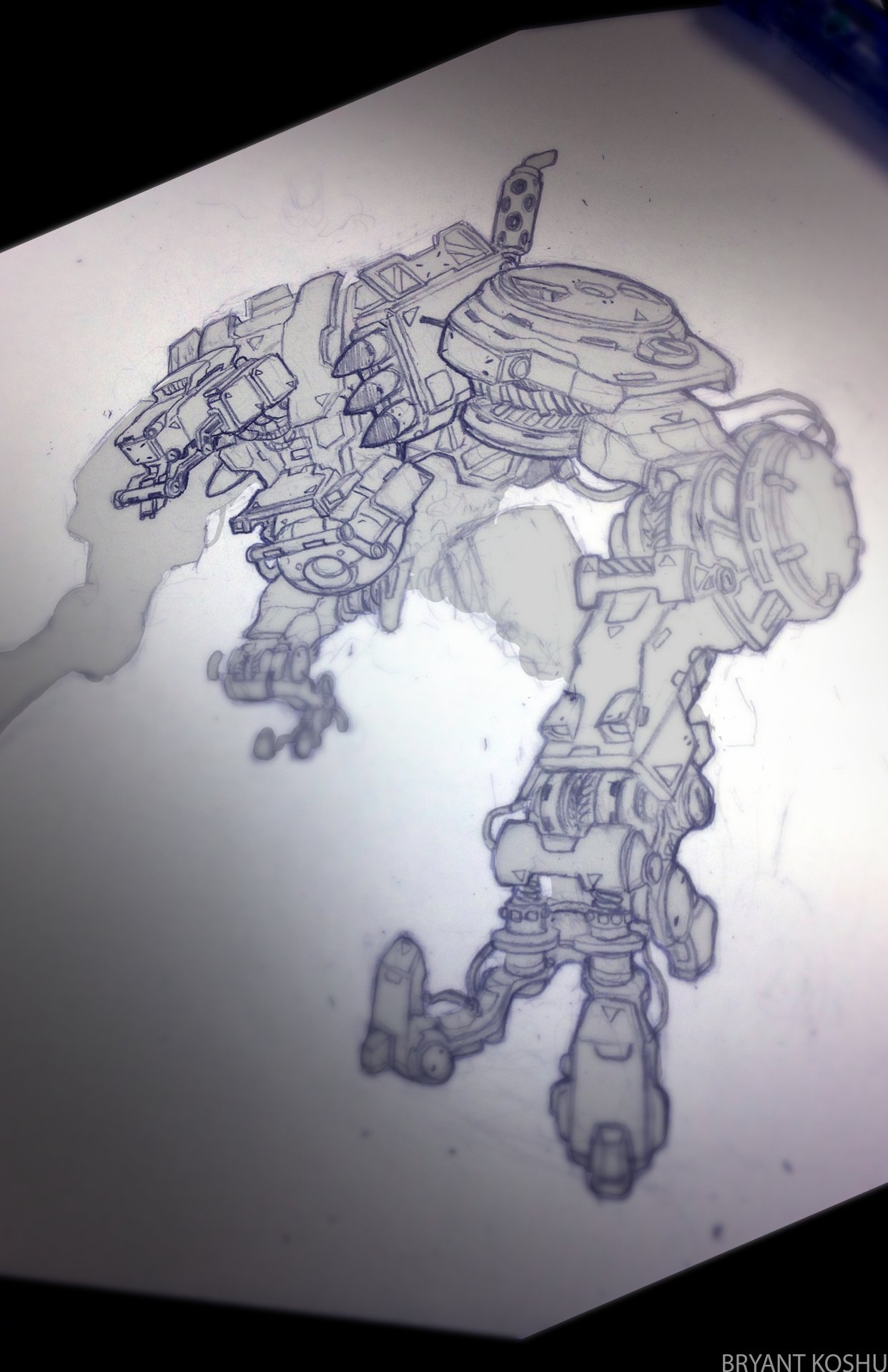 ArtStation - mech sketch line