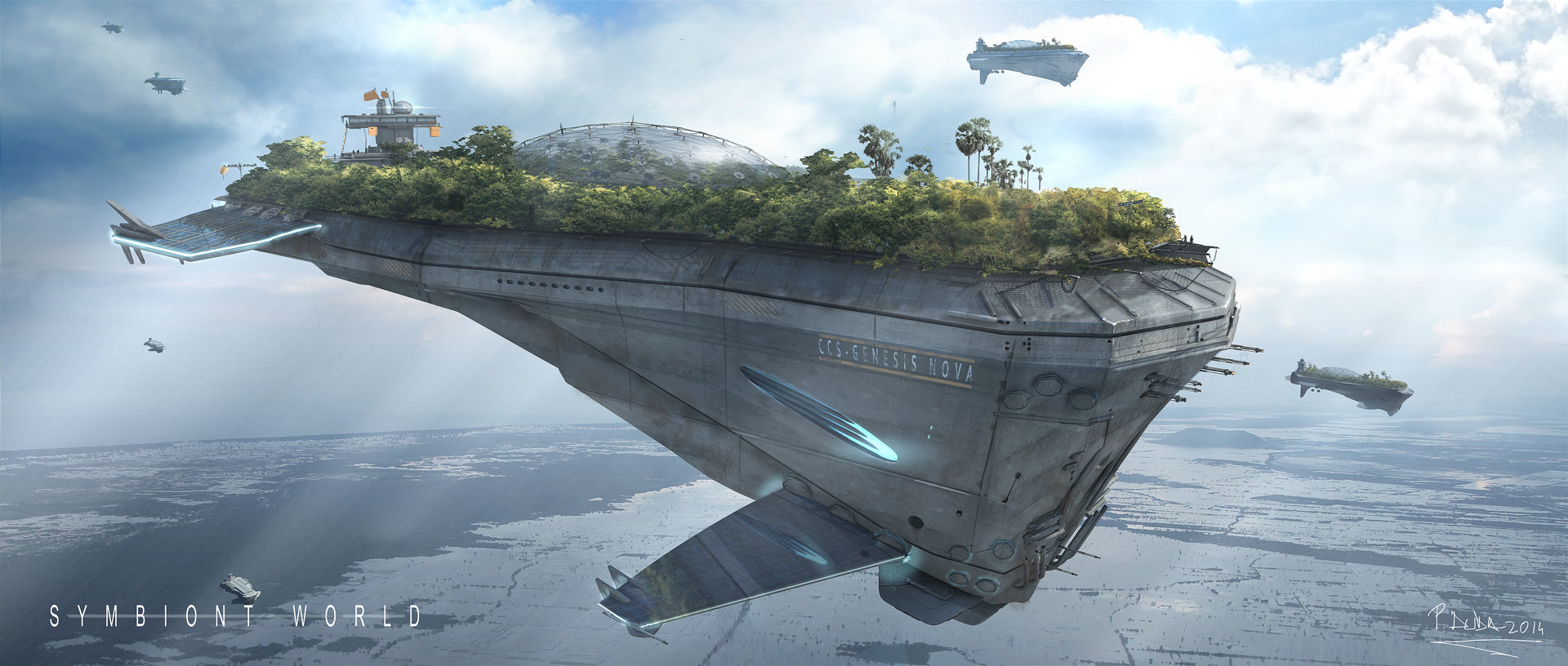 ArtStation - Symbiont World - Carrier Class Ship 'Genesis Nova', Jimmy ...