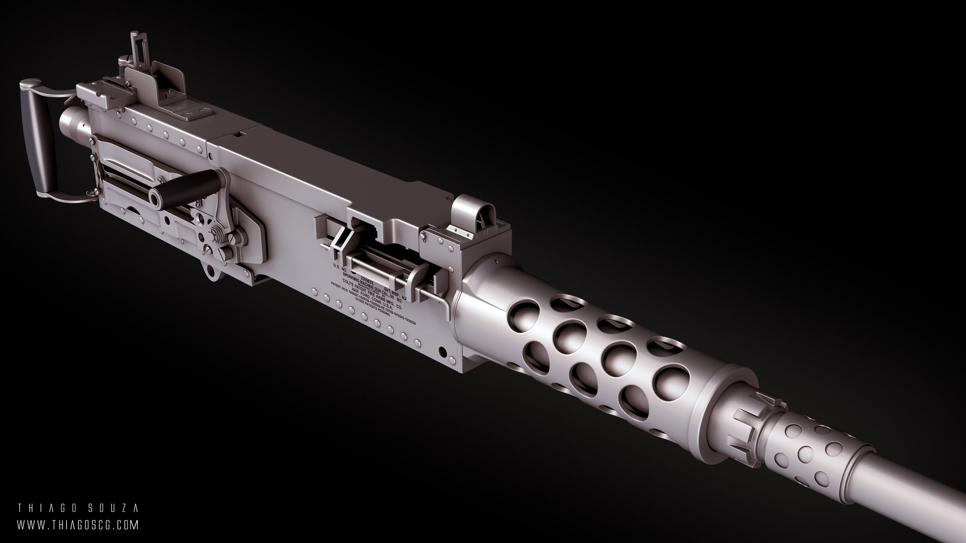 ArtStation - M2HB machine gun