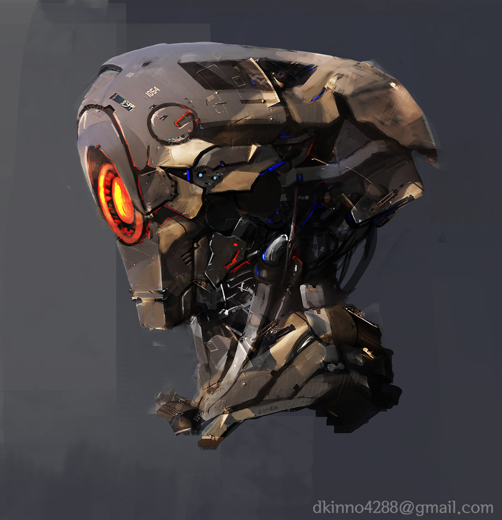 ArtStation - mech head, j K