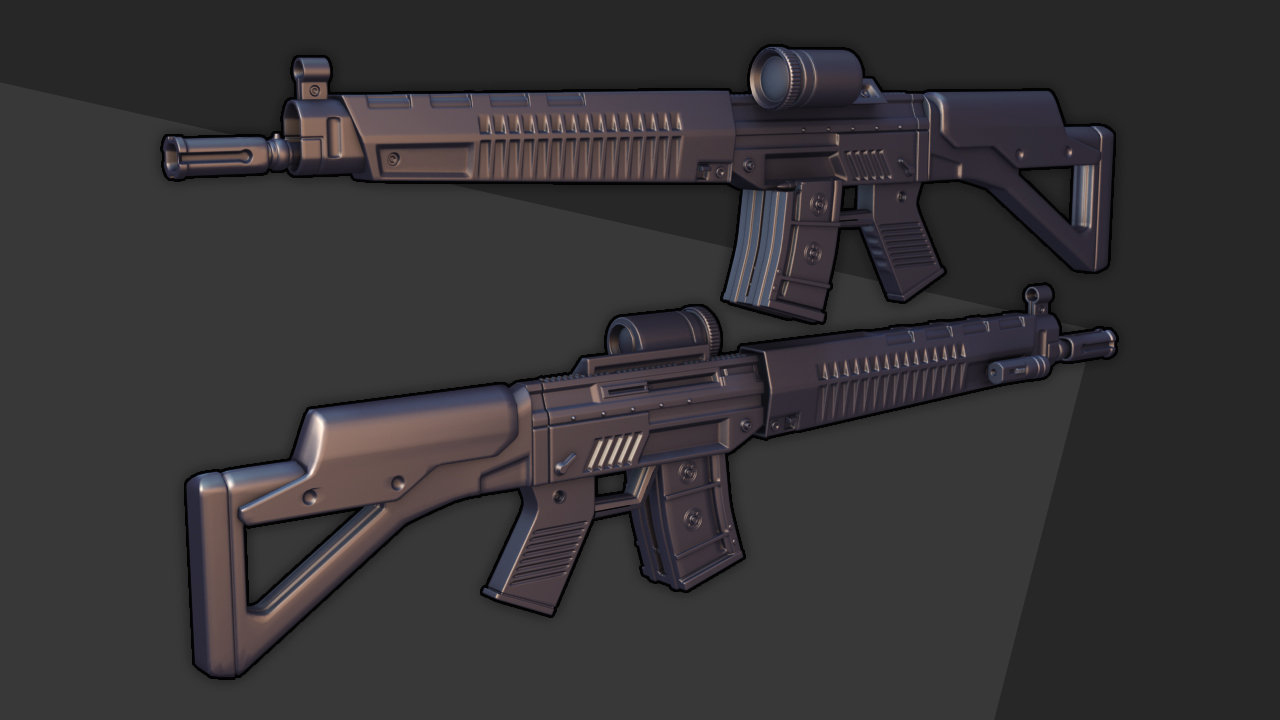 ArtStation - High poly weapon 2