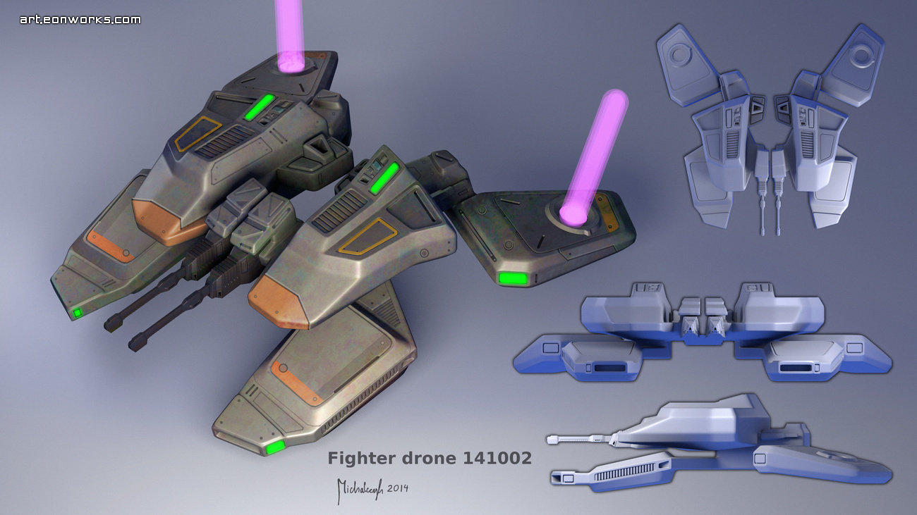 ArtStation - Fighter drone concept