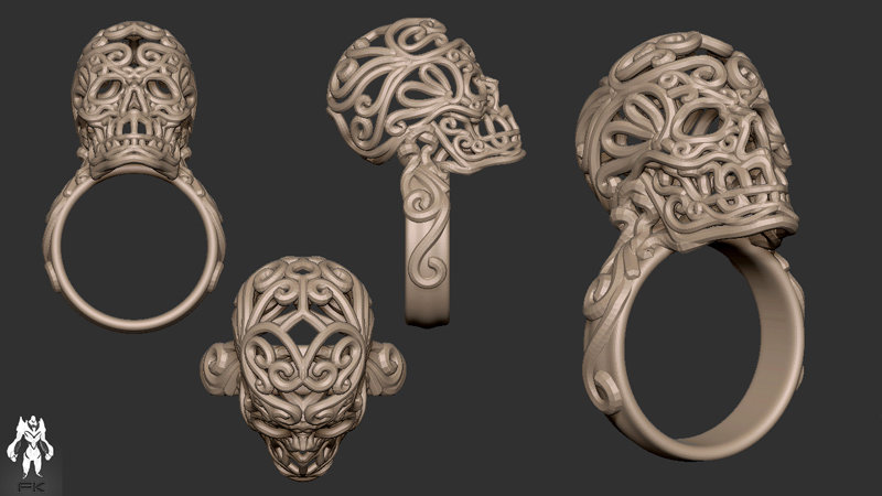 ArtStation - Skull_Ring
