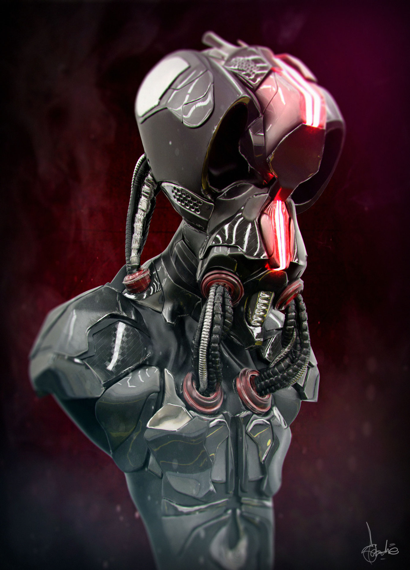 ArtStation - speed_sculpt_mech_bust, Gareth Beedie