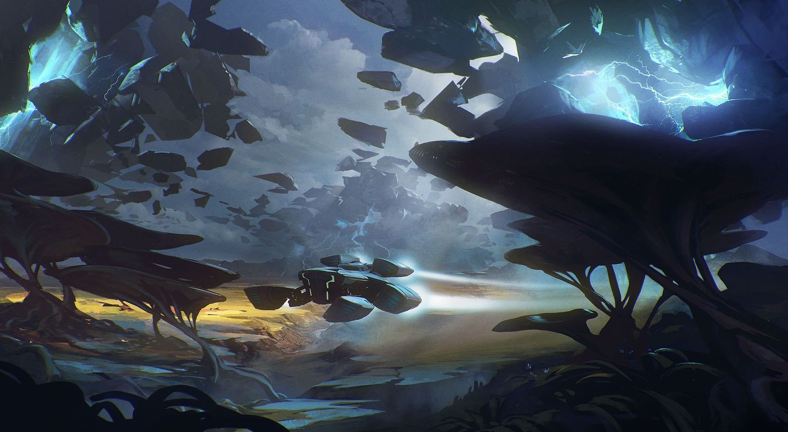 ArtStation - Storm in the rock