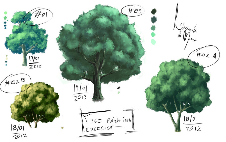 ArtStation - Tree Painting Exercise