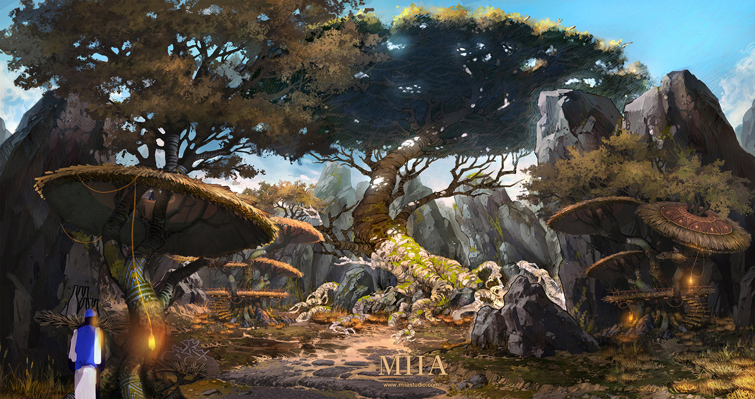 ArtStation - The Garuda village