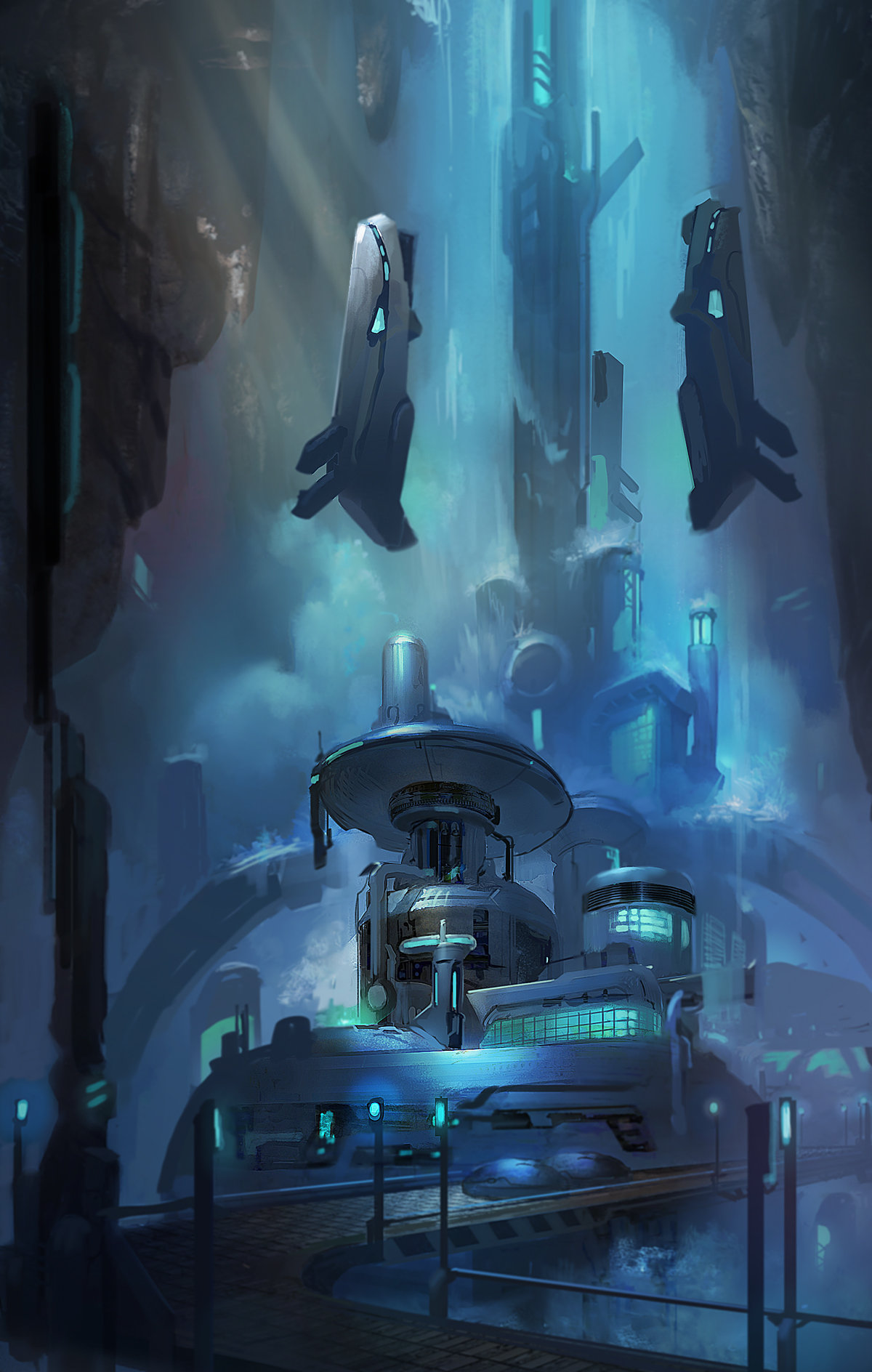 ArtStation - waterfall lab thingy.