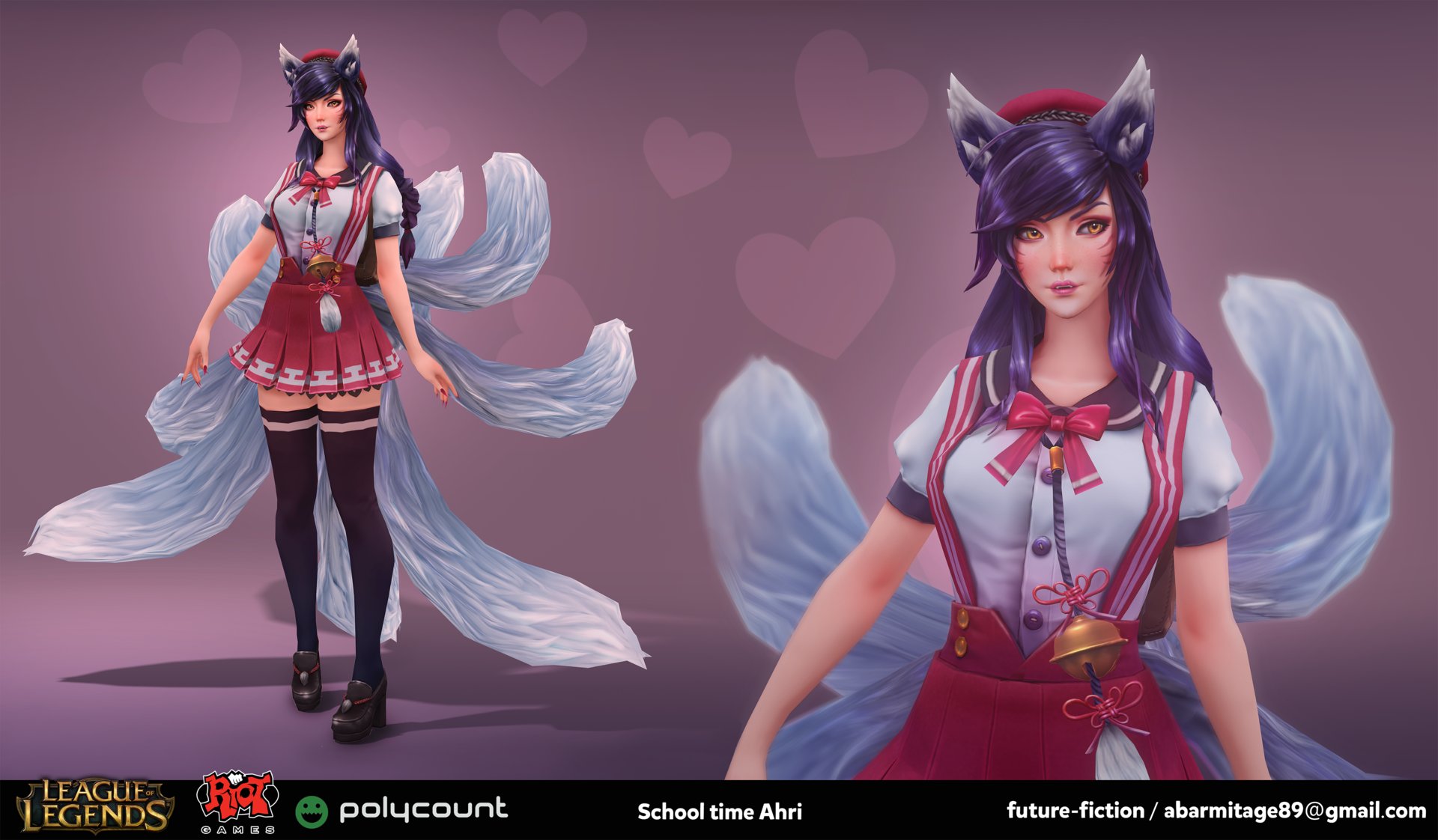 ArtStation - School time Ahri