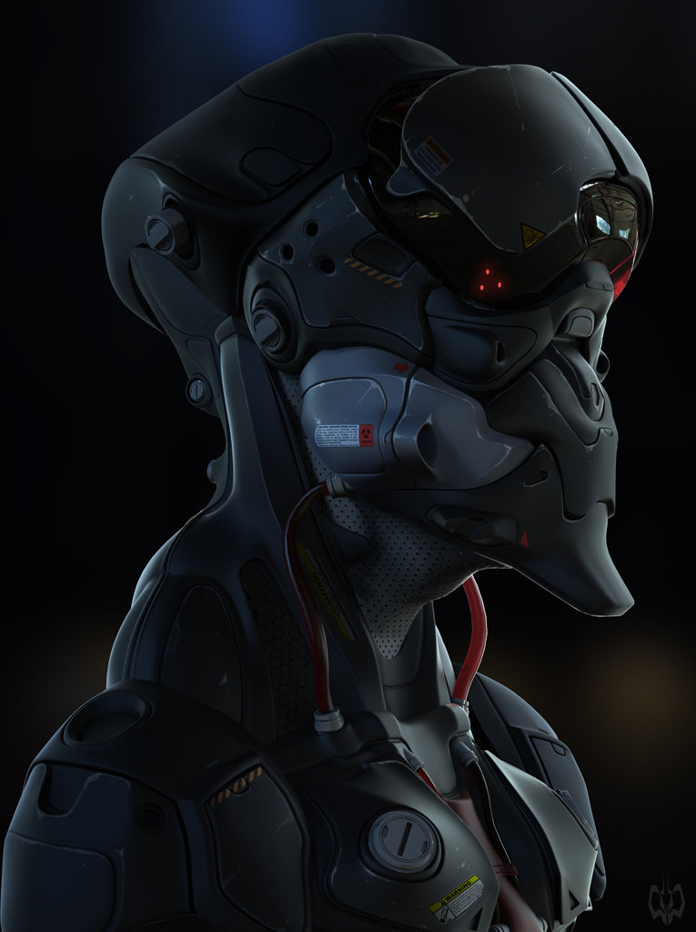 ArtStation - Sci-fi alien head
