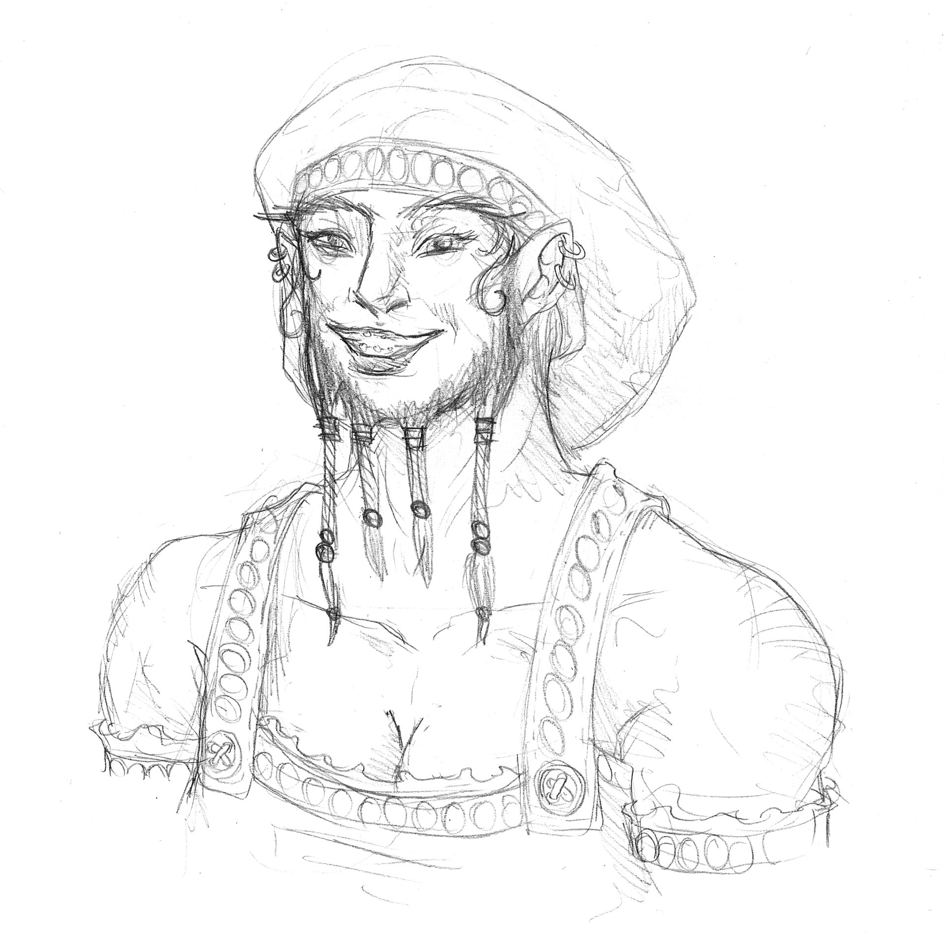 ArtStation - Dwarven woman sketch