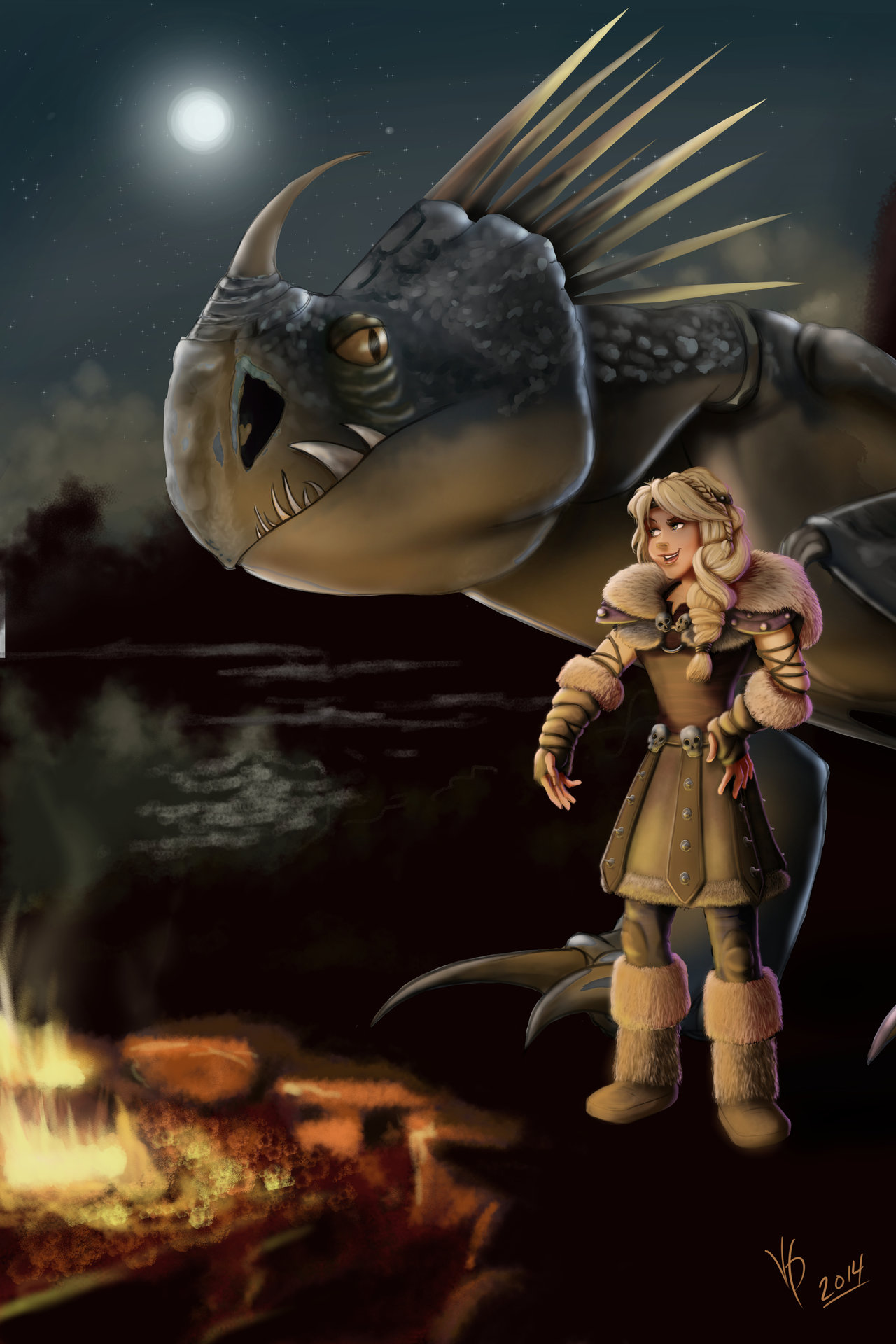 ArtStation - Astrid and Stormfly FanArt