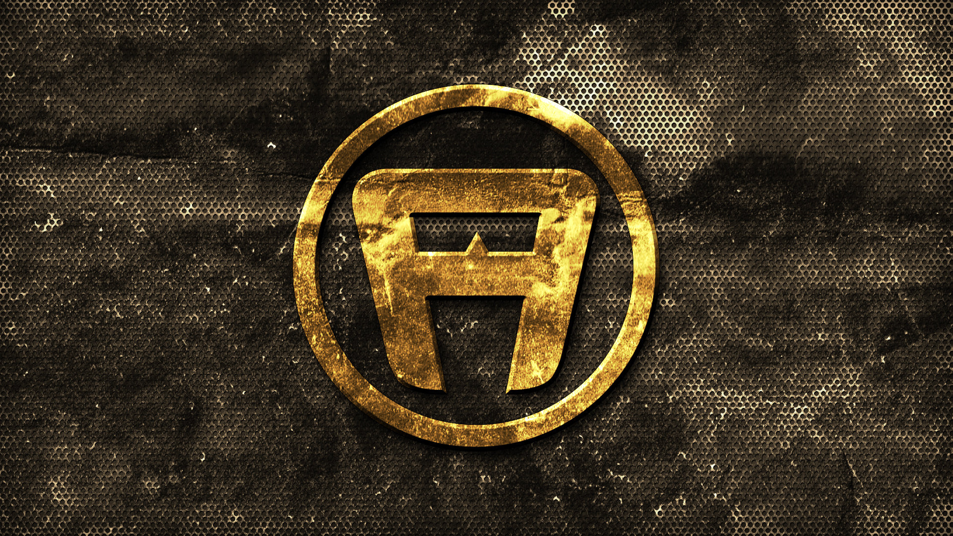 ArtStation - Gold A Logo with Grunge Mesh Background Wallpaper 1920x1080