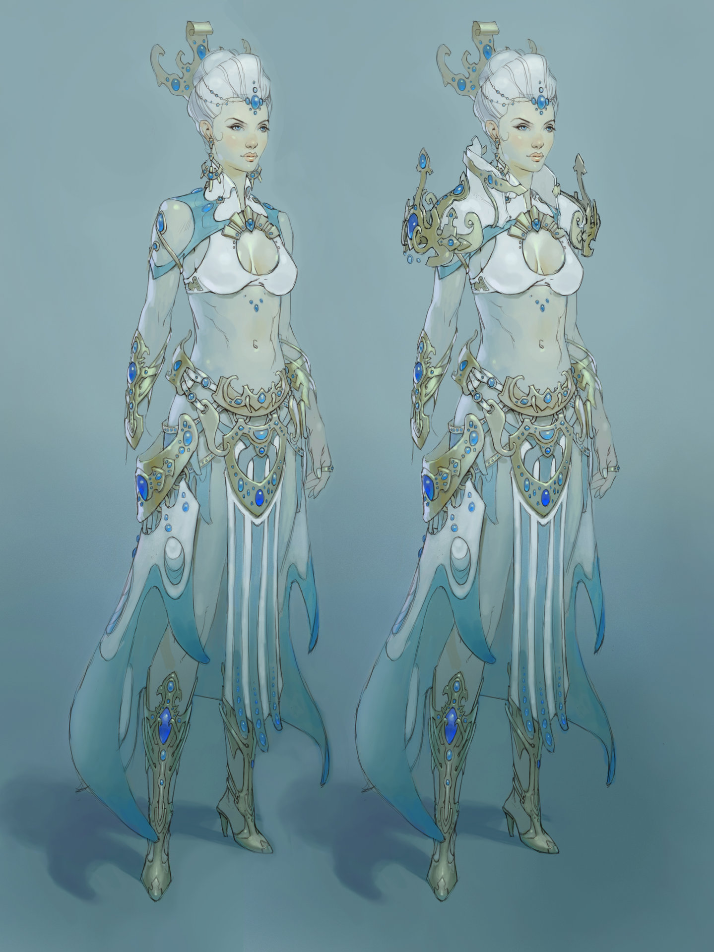 ArtStation - Guild Wars 2 female Elementalist concept