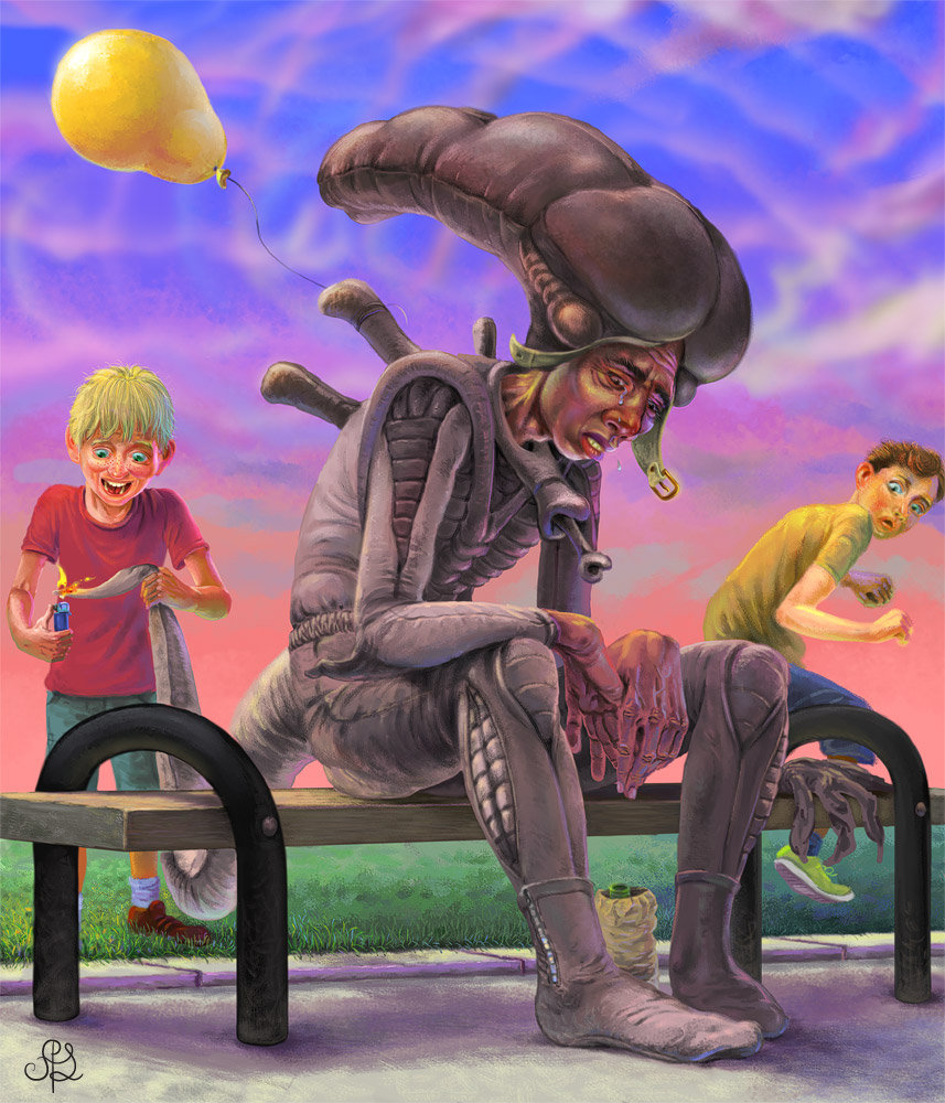 ArtStation - Alien on holiday