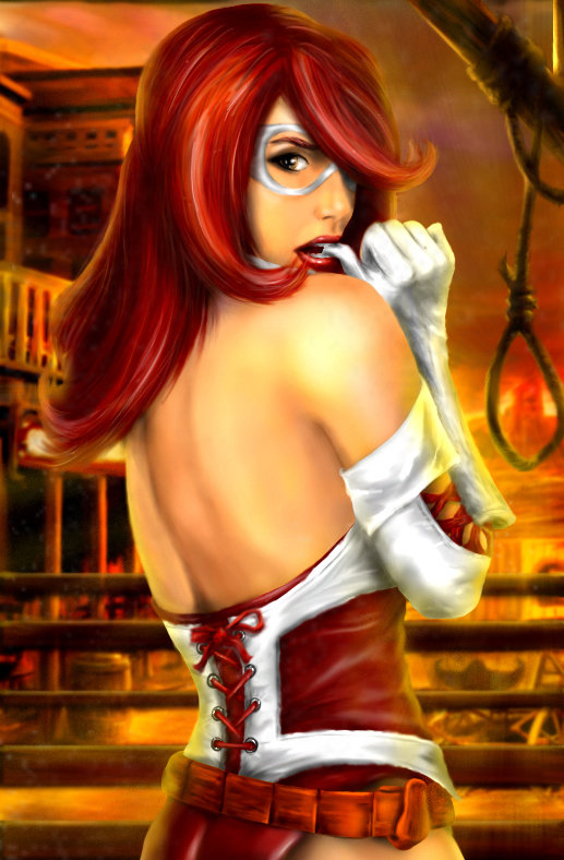 ArtStation - Pin Up Comic Lady Rawhide