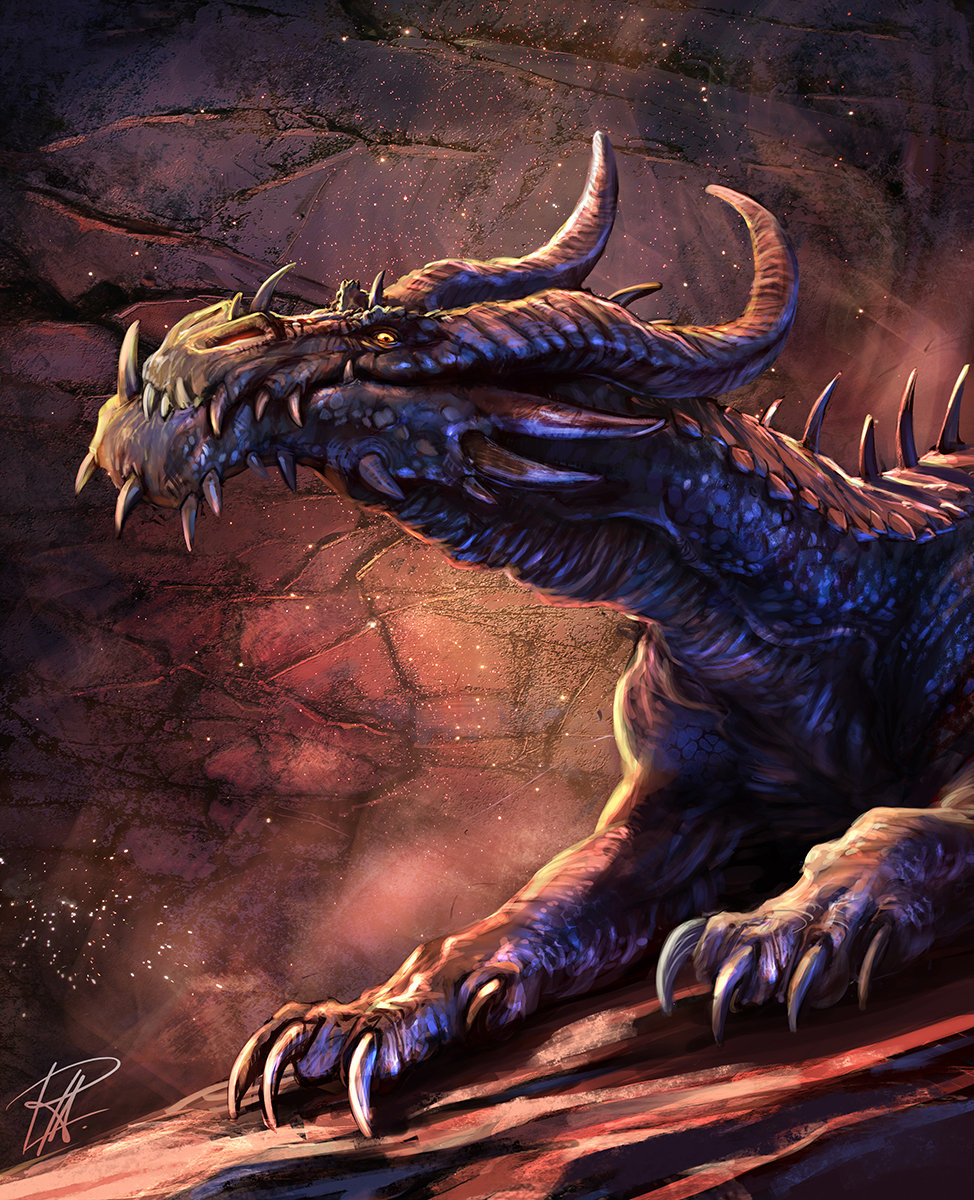 ArtStation - Blue dragon