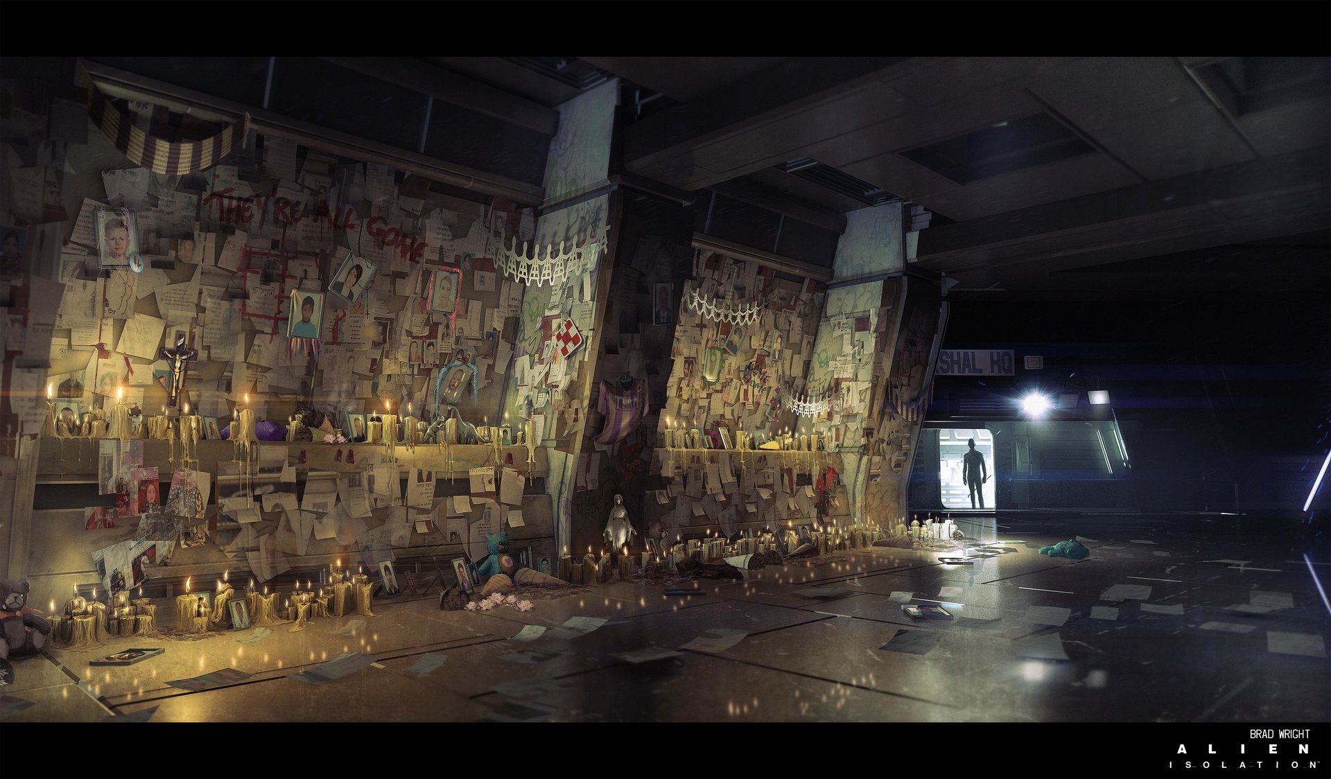 ArtStation - Alien: Isolation Station Memorial Wall