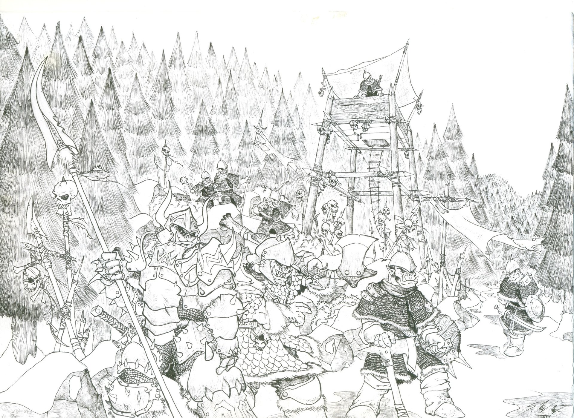 ArtStation - Orc Raiders for brazilian rpg magazine