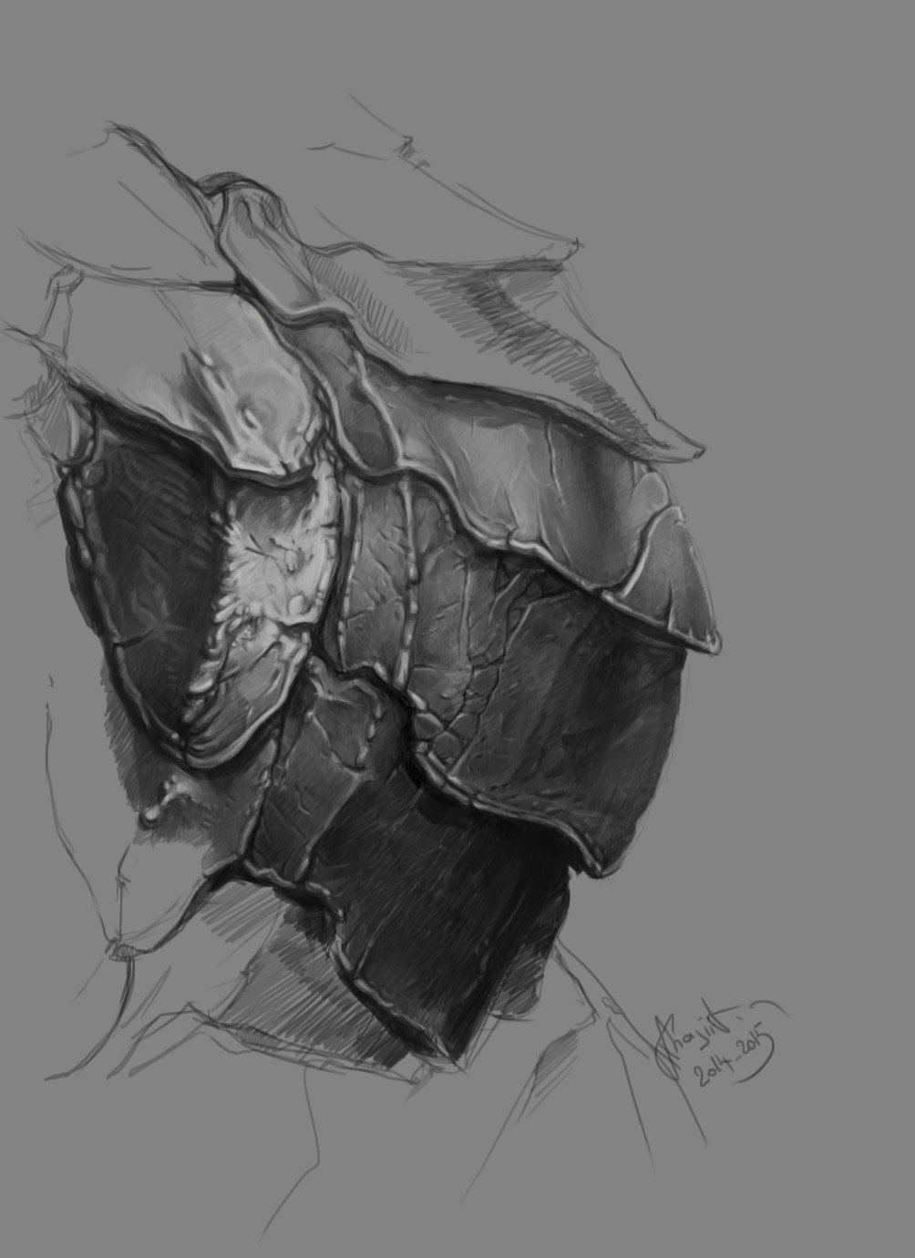 ArtStation - Scale (practice drawing texture)