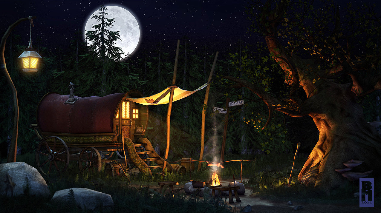 ArtStation - Le campement des gitans (Gypsies encampment)