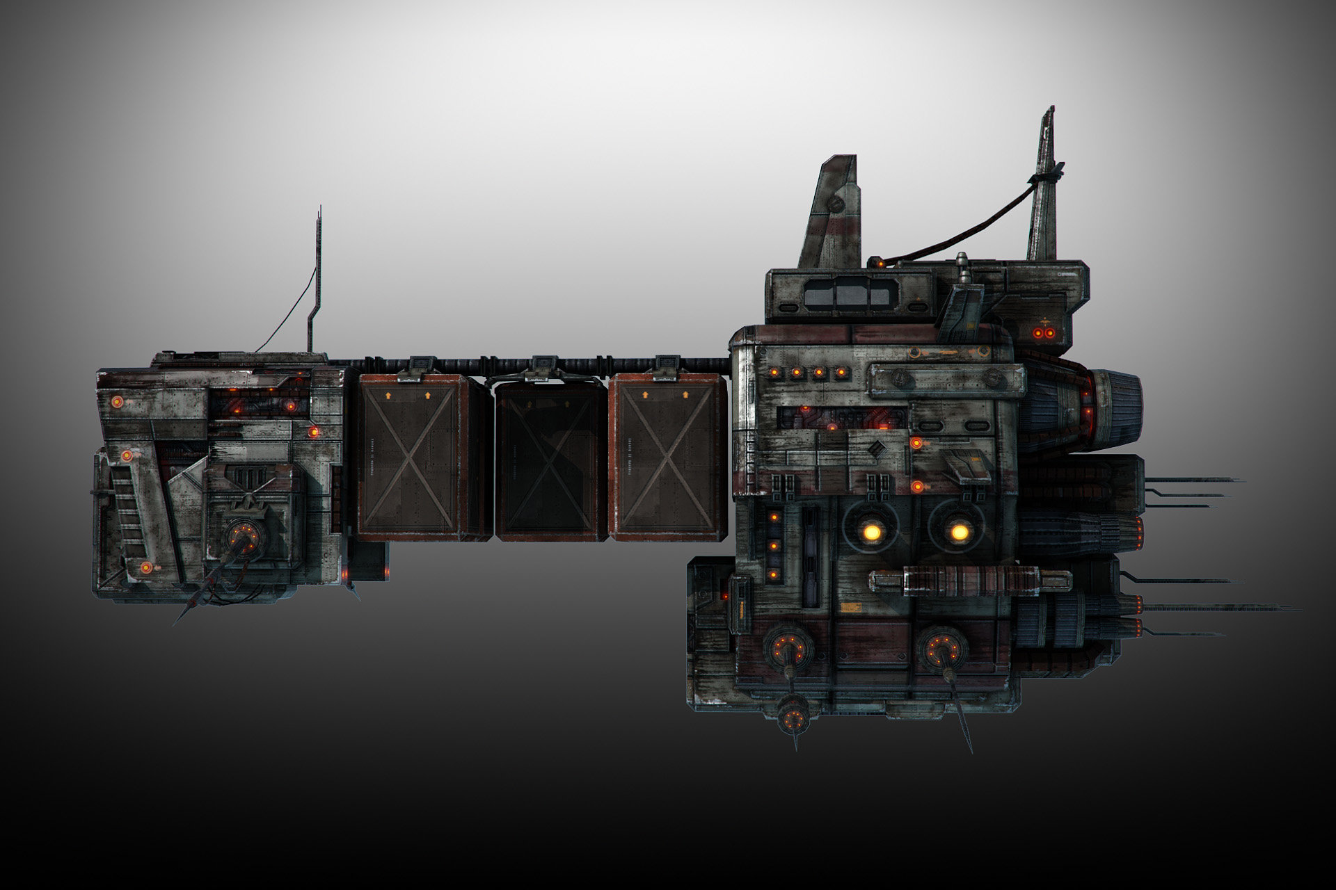 ArtStation - Entropy trader cutter spaceship