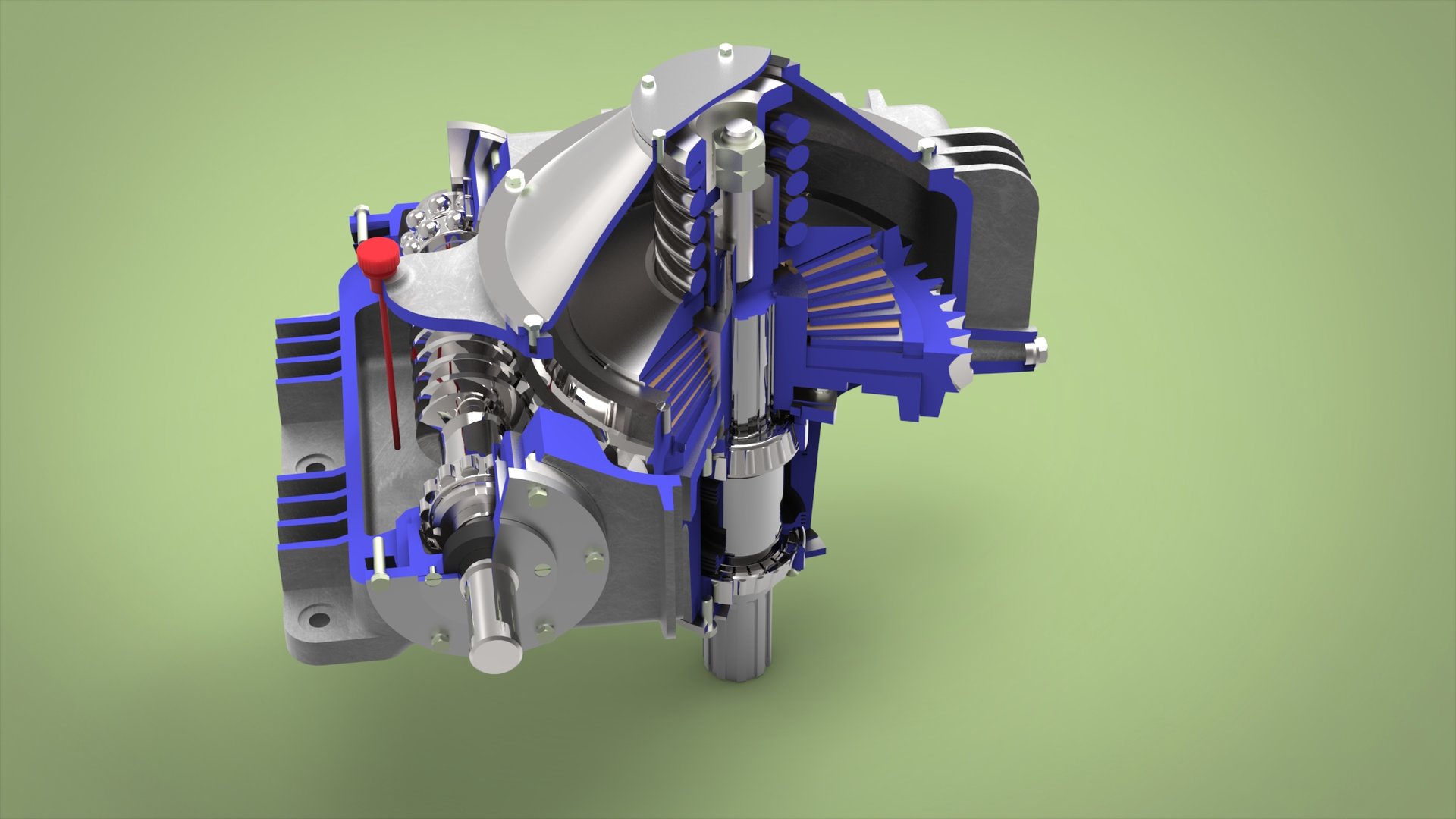 ArtStation - Worm gear with a safety clutch_3