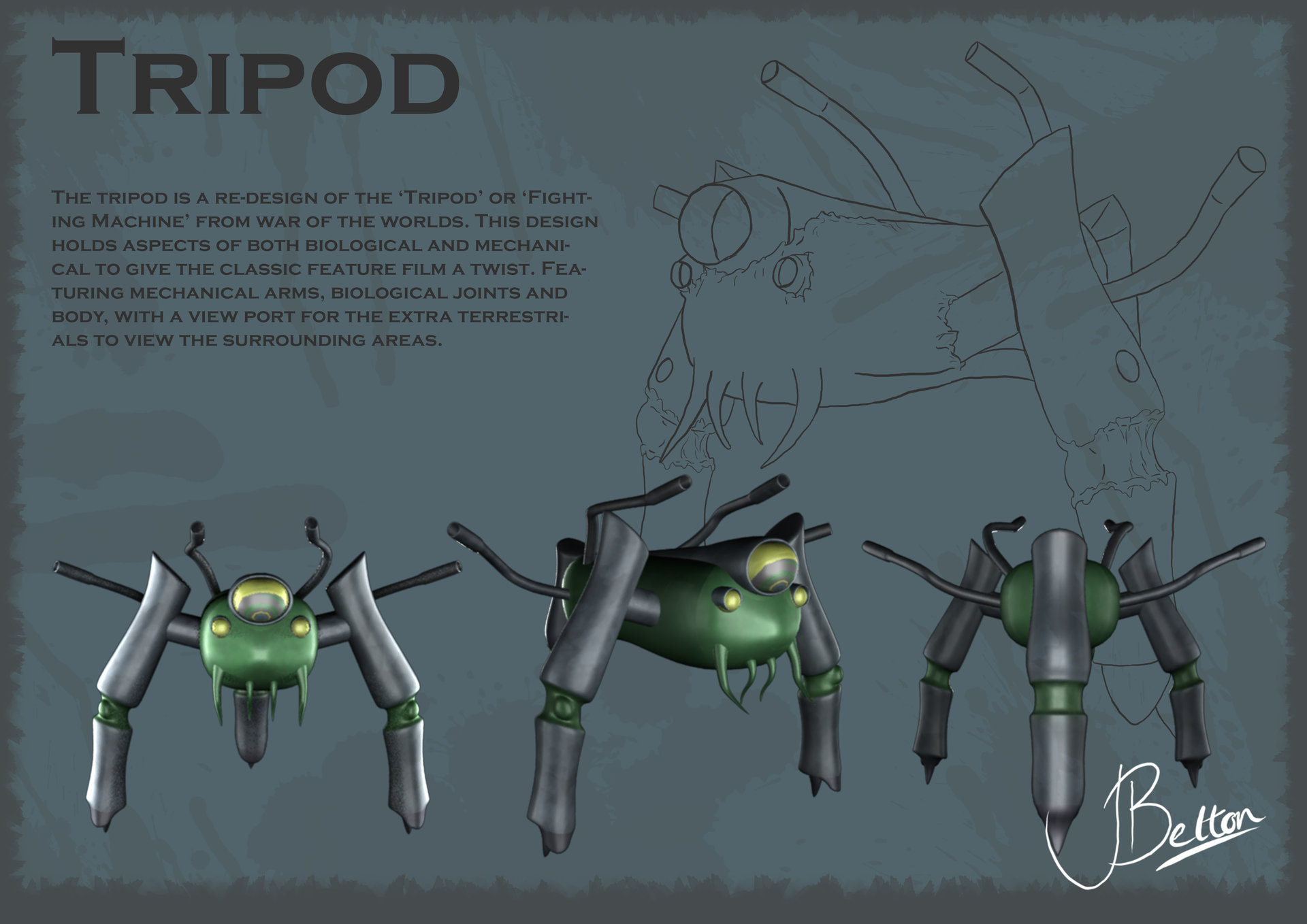 ArtStation - Tripod - Model Sheet