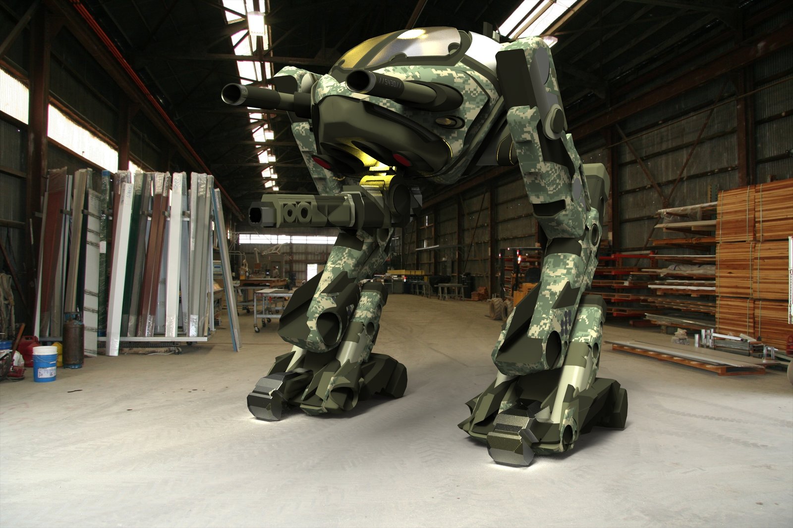 Mike Morgan - military bipedal robotic walker concept | Morgan Designs