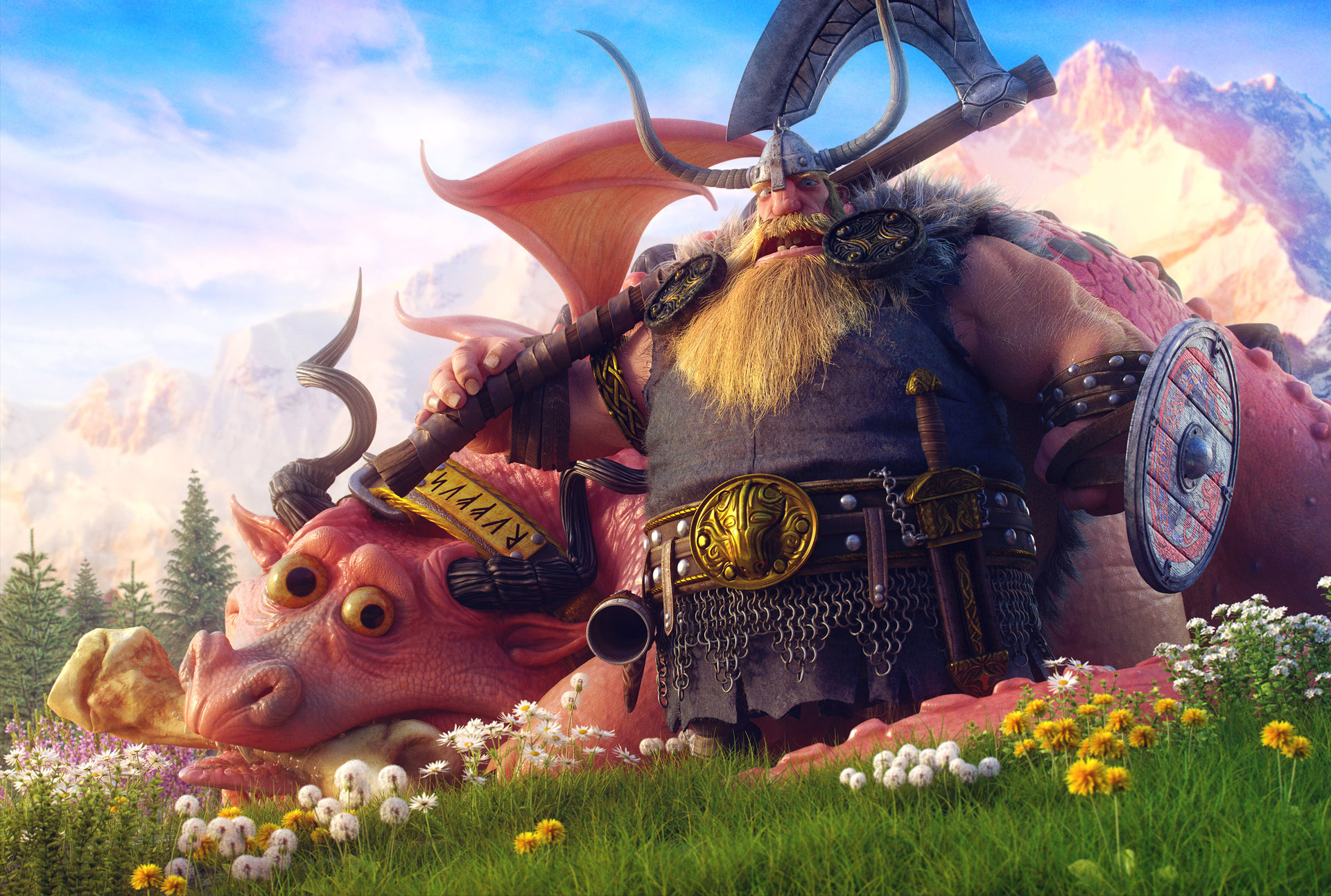 ArtStation - Northern Viking with his loyal friend Ruffus