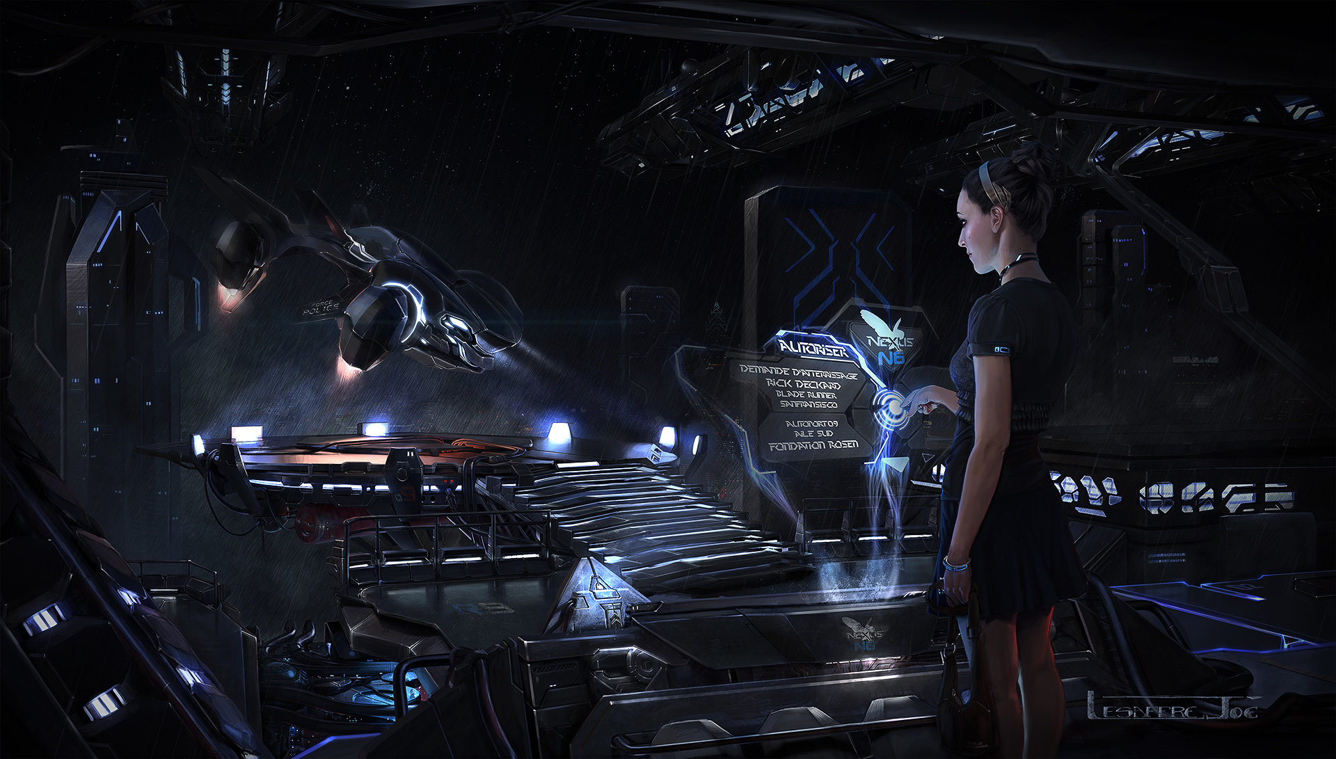 ArtStation - Rachel meet the Blade runner