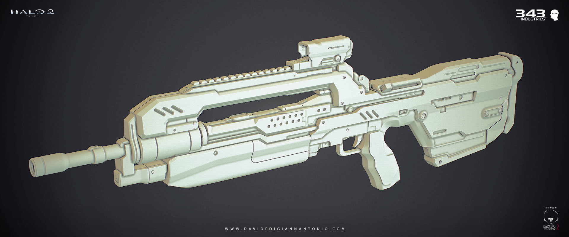 ArtStation - Halo2Anniversary: Battle Rifle