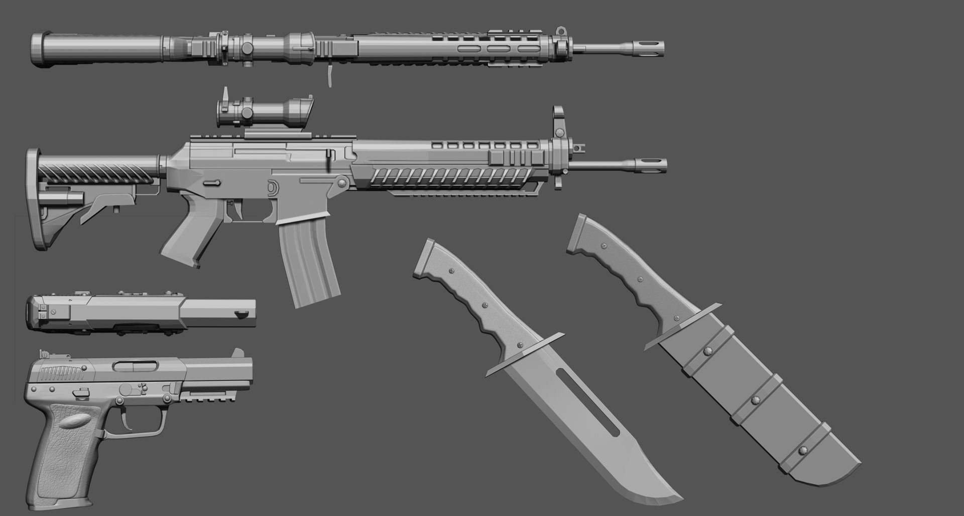 ArtStation - Assault Soldier Weapon