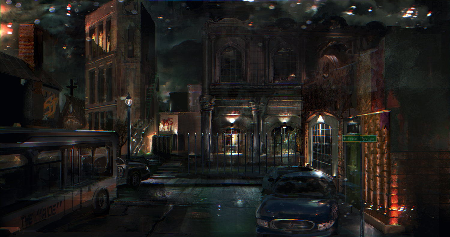 ArtStation - City Night Sketch, Ellory Gillis-McGinnis