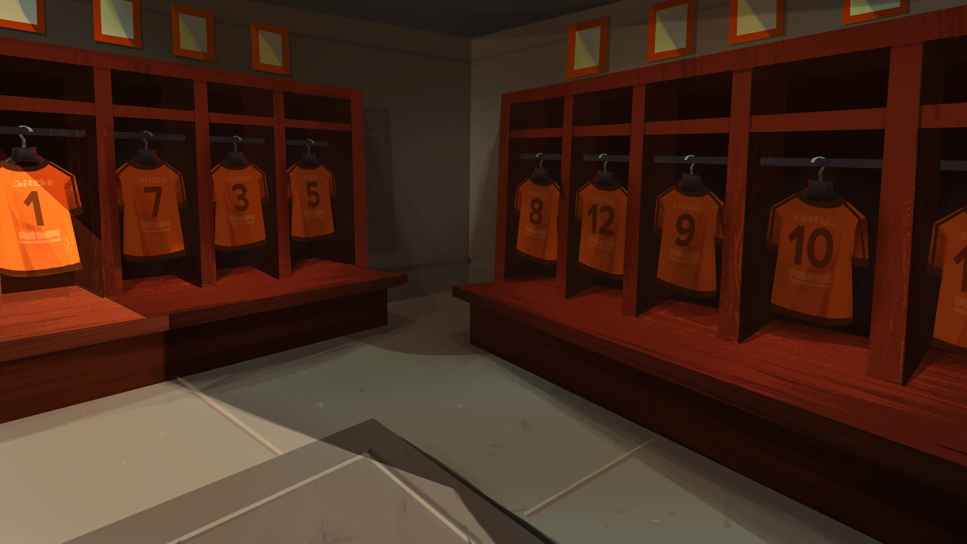 ArtStation - Quiz - Stadium locker room
