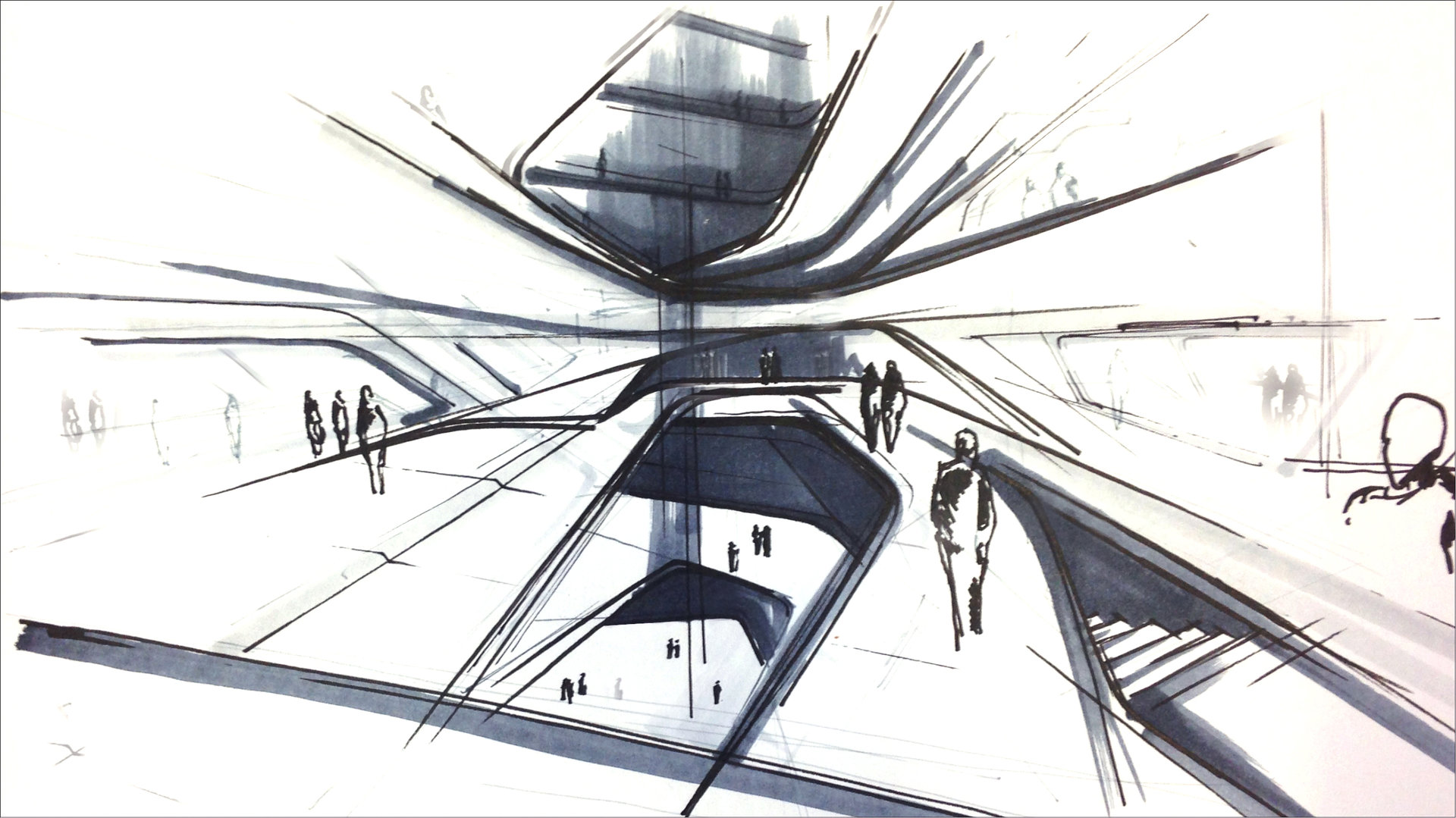 ArtStation - Sketches Antarctic Facility-Port - © 2014 Sergiu Radu Pop