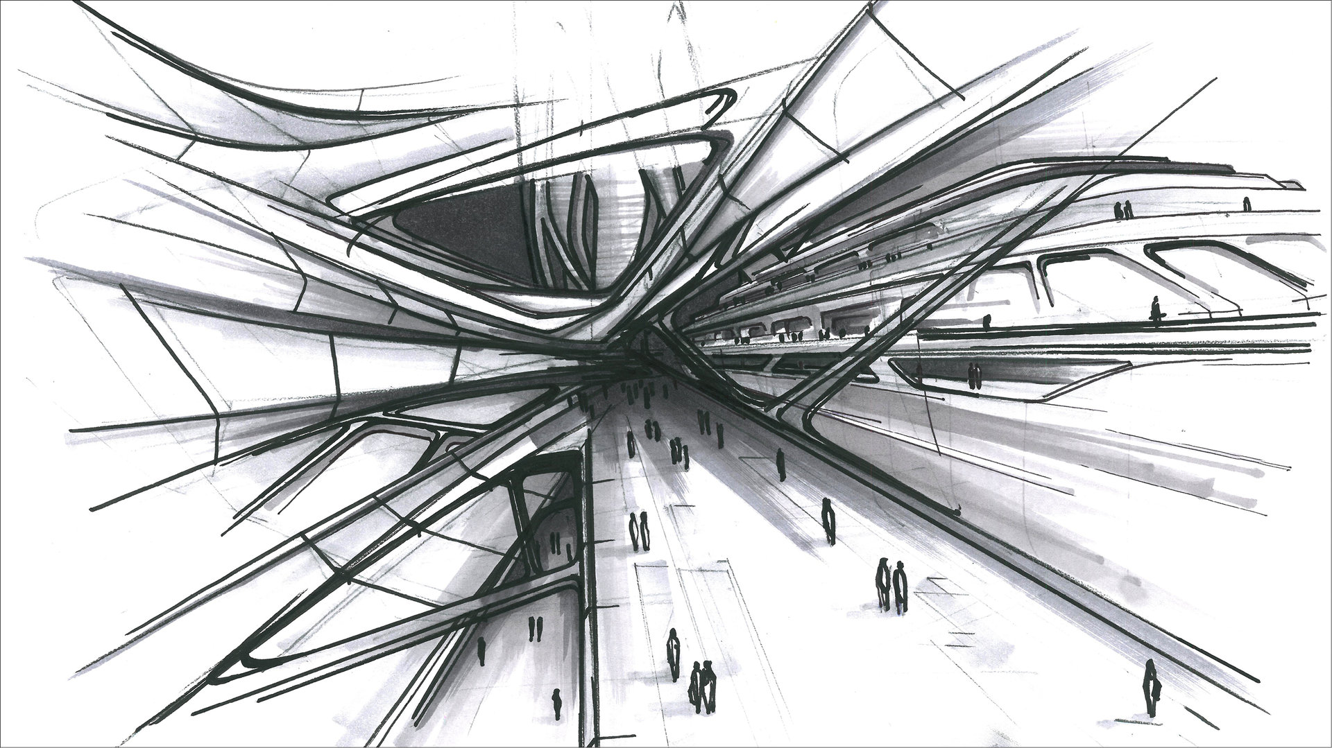 ArtStation - Sketches Antarctic Facility-Port - © 2014 Sergiu Radu Pop