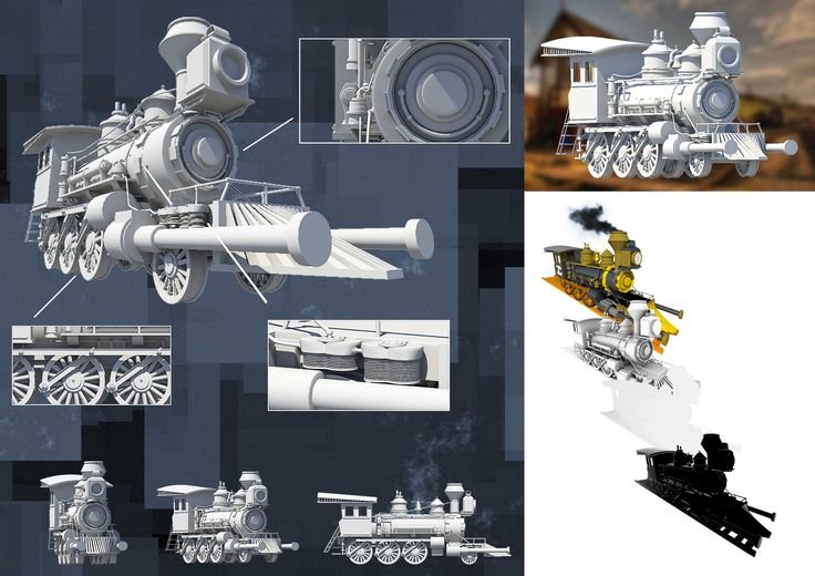 ArtStation - An old steam train