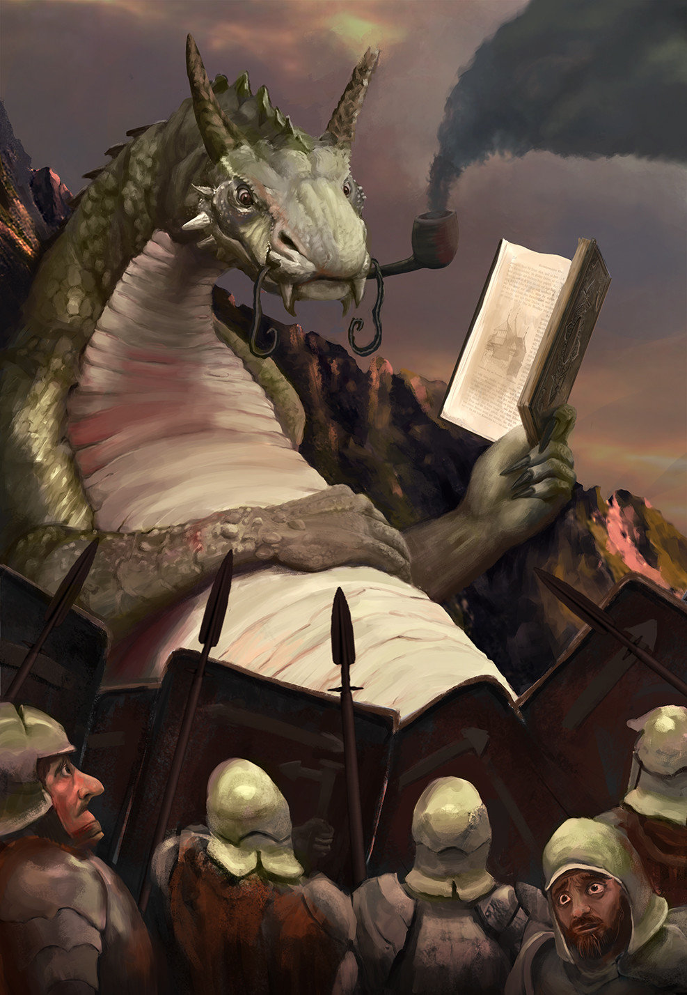 Book Wyrm by Vader-San : dragonsreadingbooks