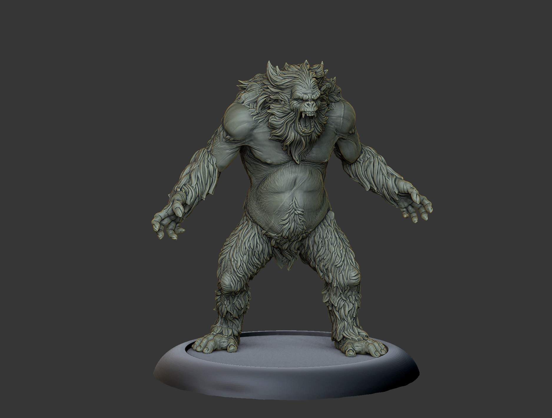 ArtStation - "man-ape" for Conan game, Laslo Forgach