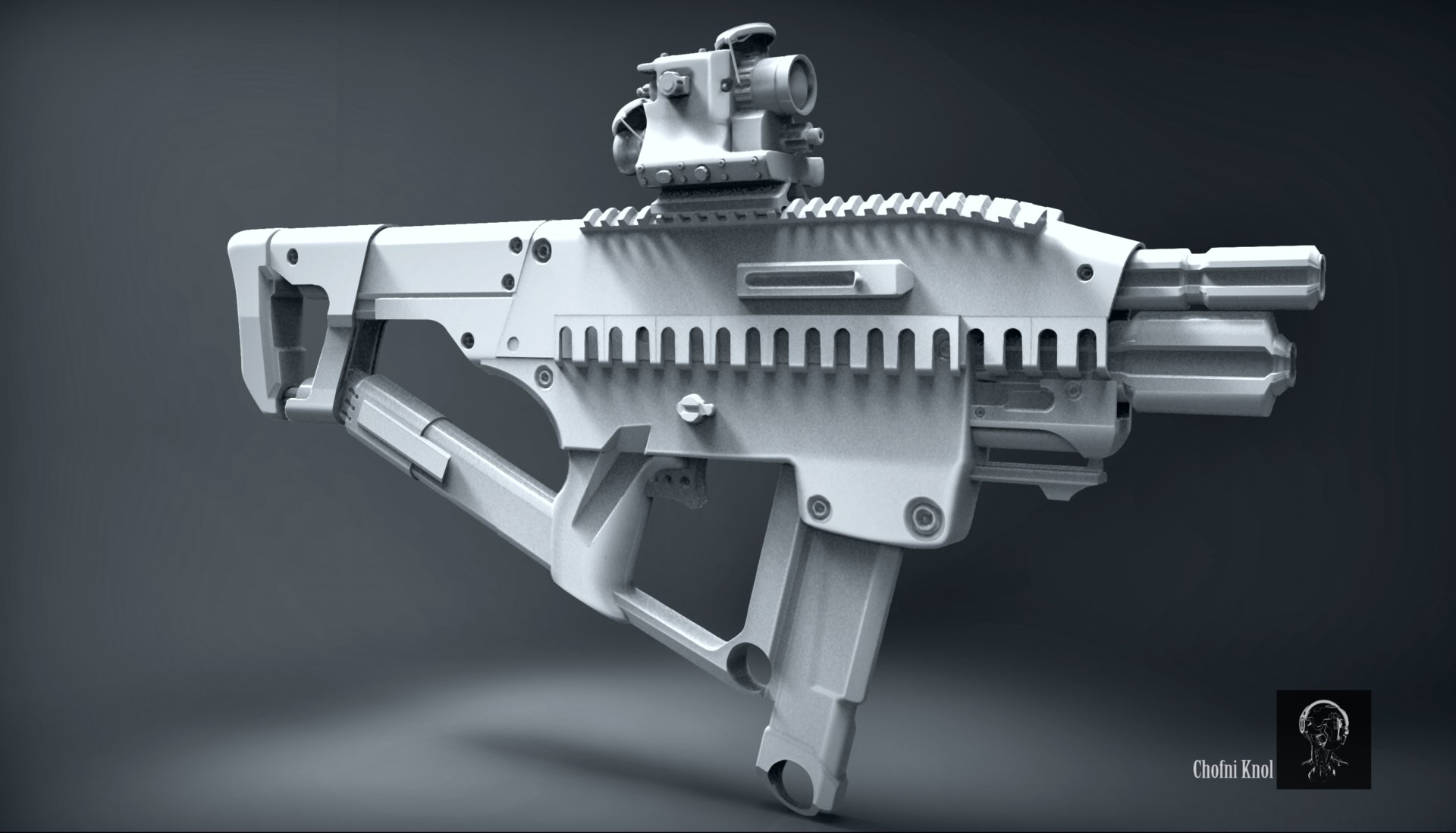 ArtStation - Sci-fi Assault rifle